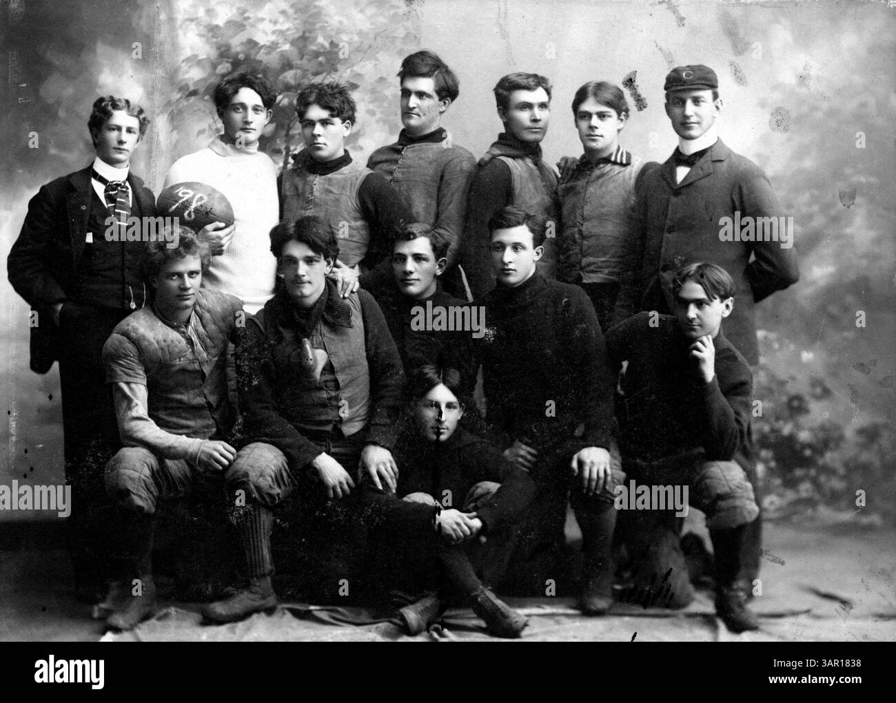 This black-and-white photo captures the University of Oregon football ...