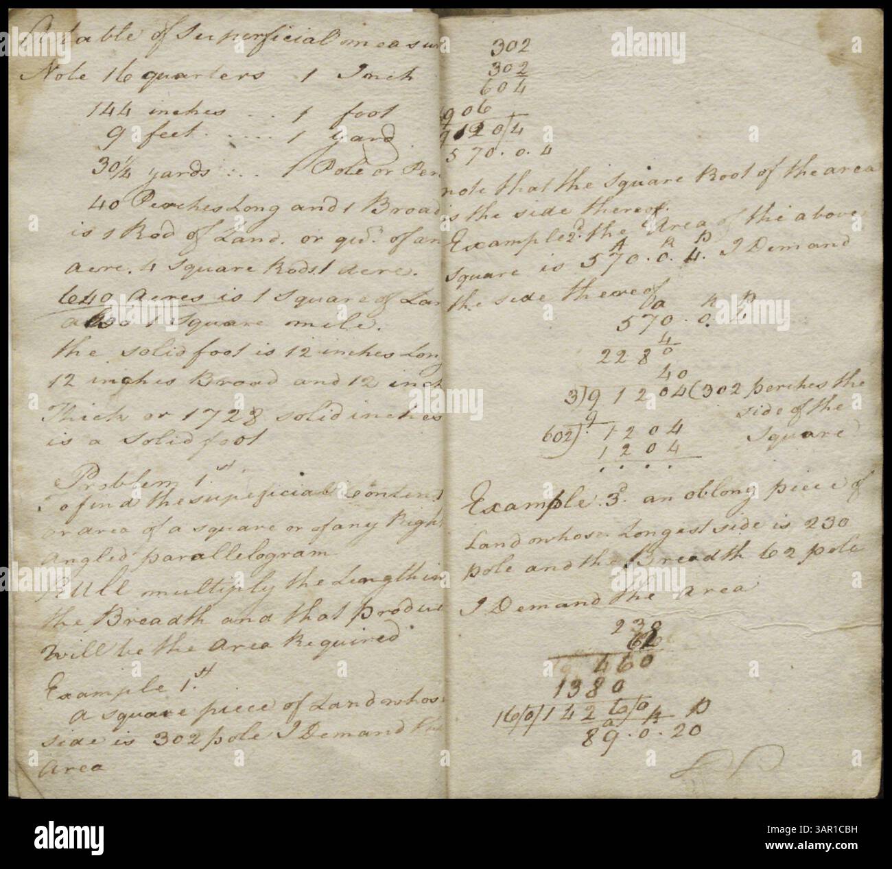 A manuscript copy of T. Pendleton's Practical Geometry book, dated ...