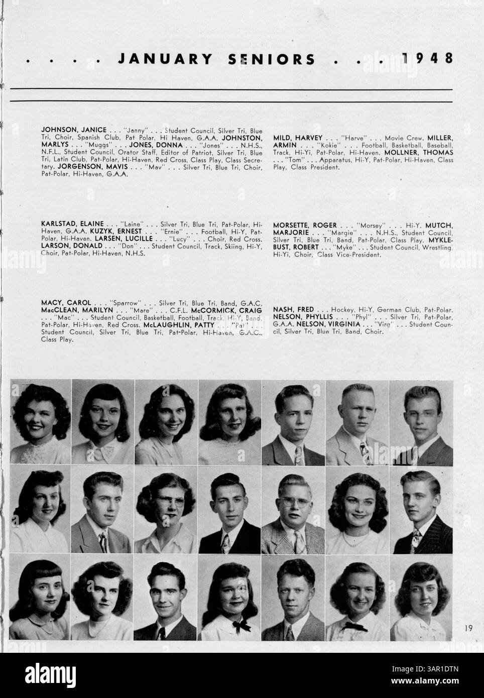 The 1948 'Orator' yearbook from Patrick Henry High details the students ...