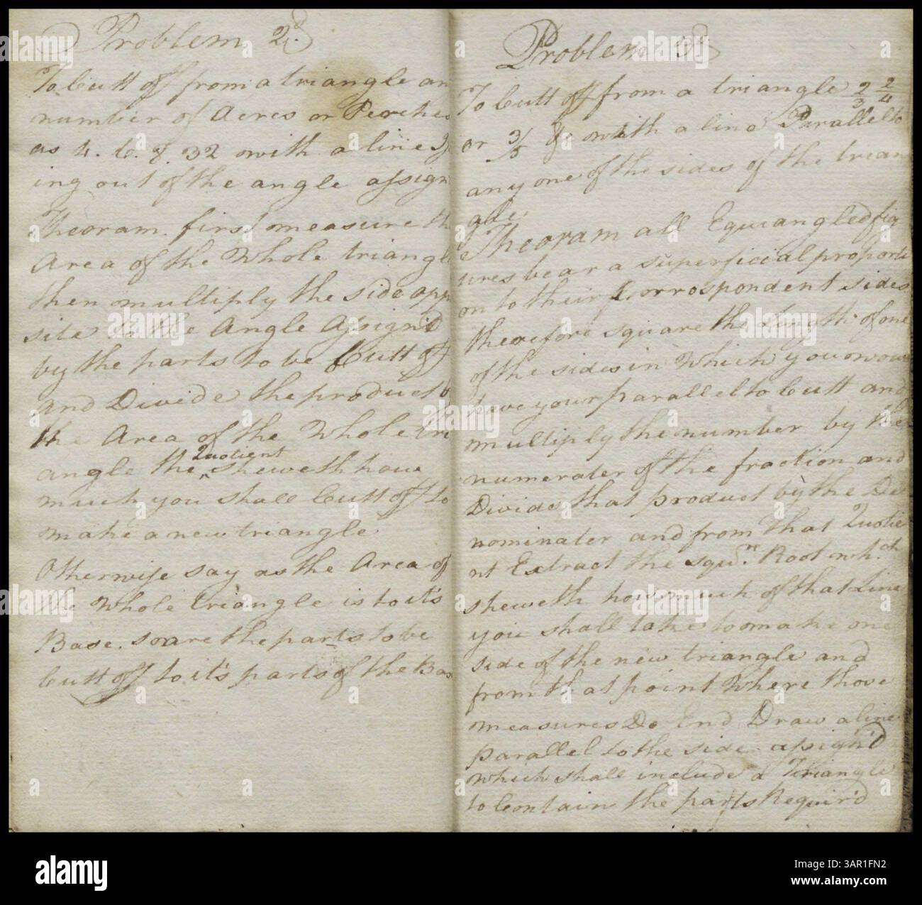 This manuscript of T. Pendleton's 'Practical Geometry,' dated October ...