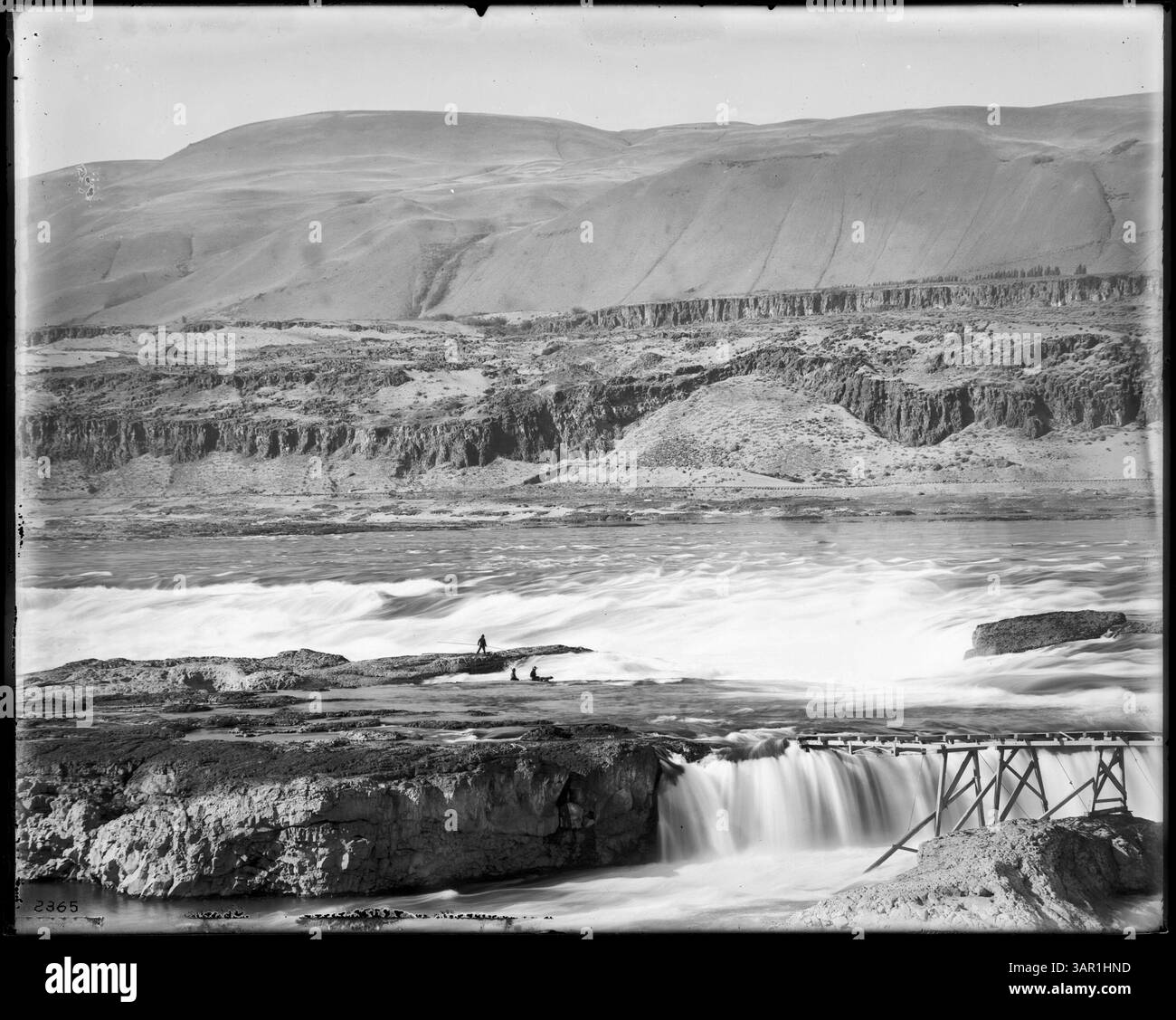 A photograph by Lee Moorhouse showing the Columbia River at Celilo ...