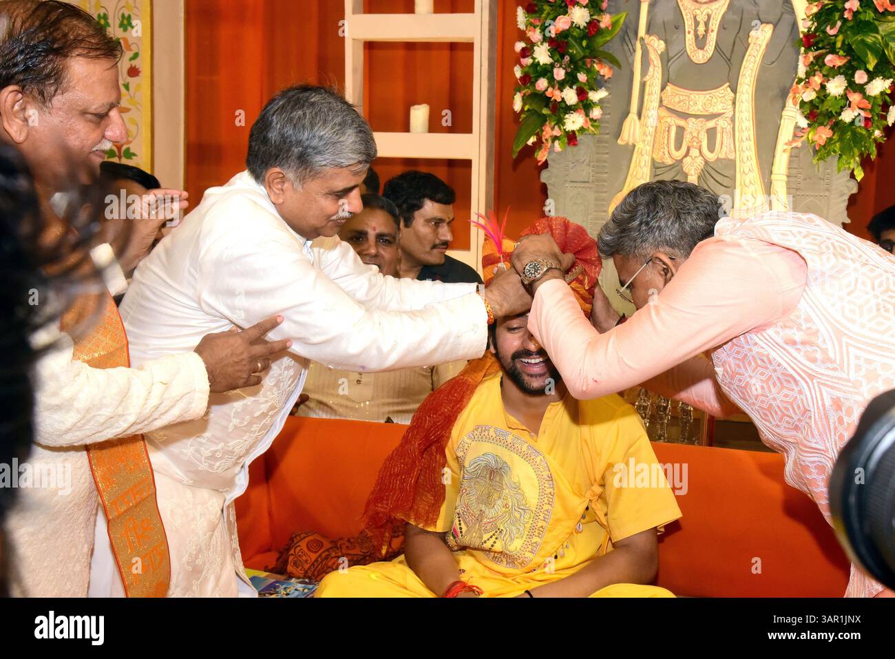 Bikaner, Rajasthan, India. 15th Apr, 2025. During auspicious occasion of Poonam Kularia Vila ...