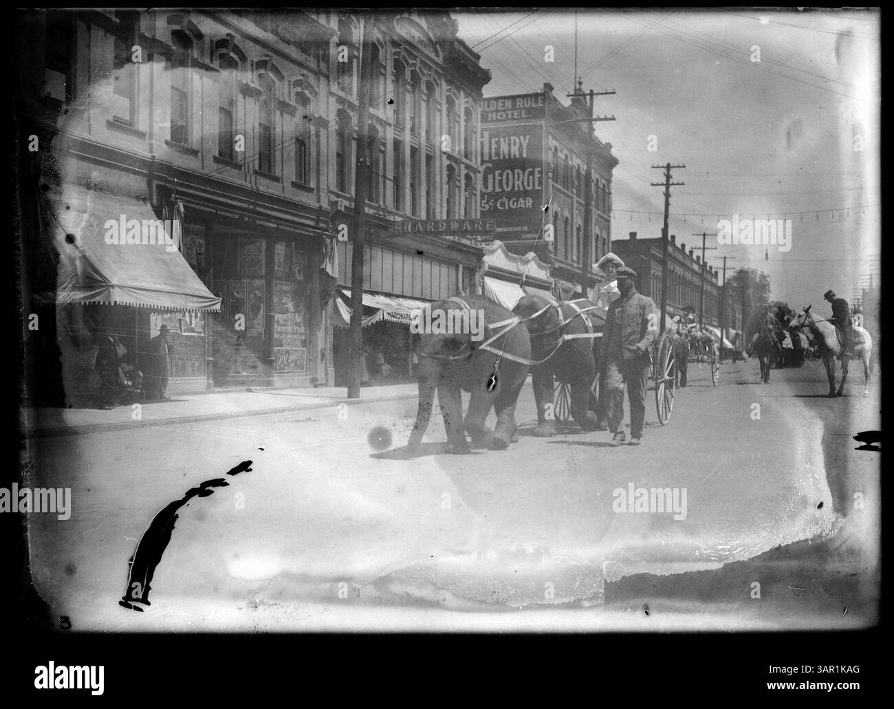 This photograph captures a parade from the Sells-Floto Circus in ...