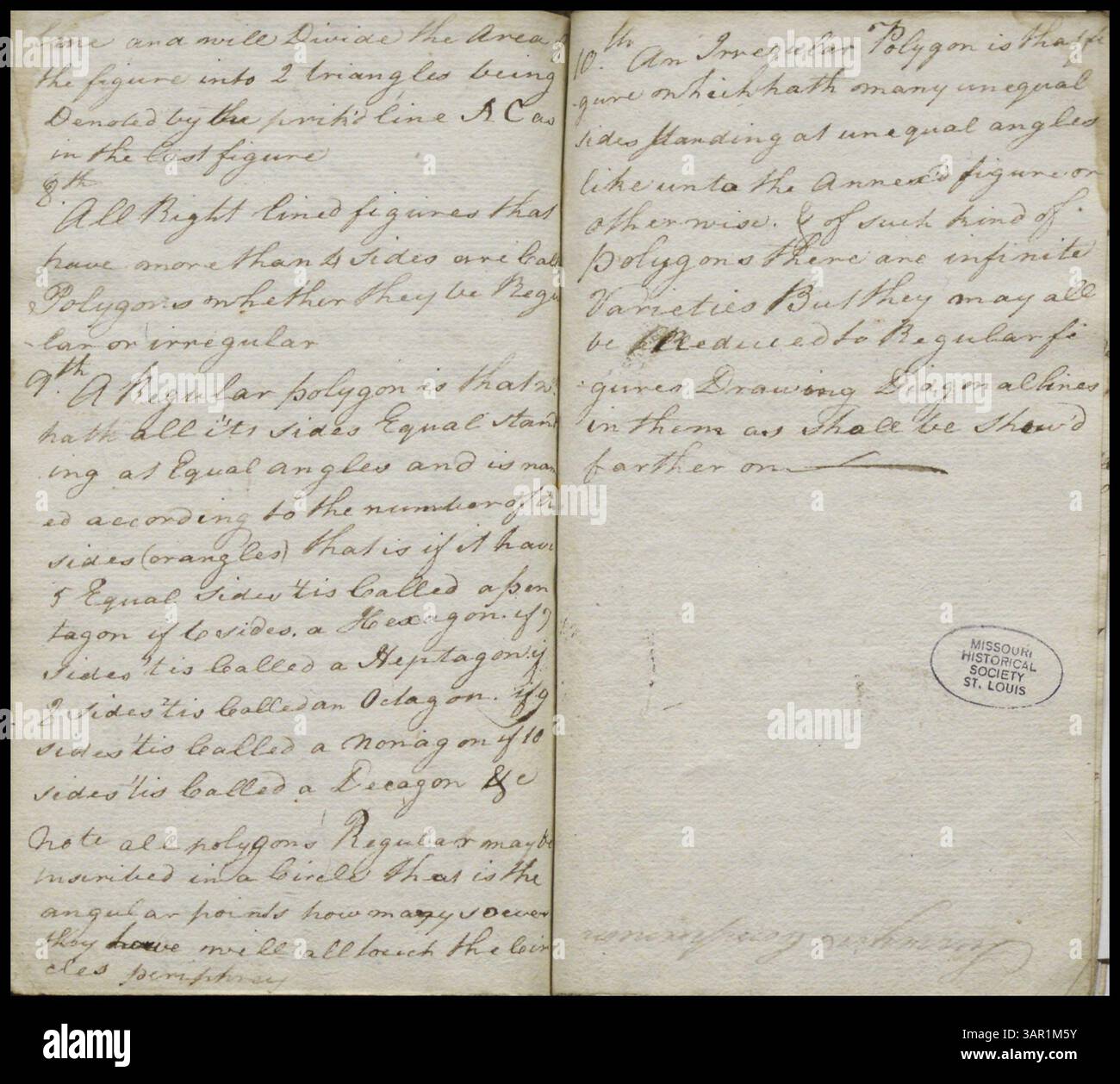 A manuscript version of T. Pendleton’s 'Practical Geometry,' dated ...