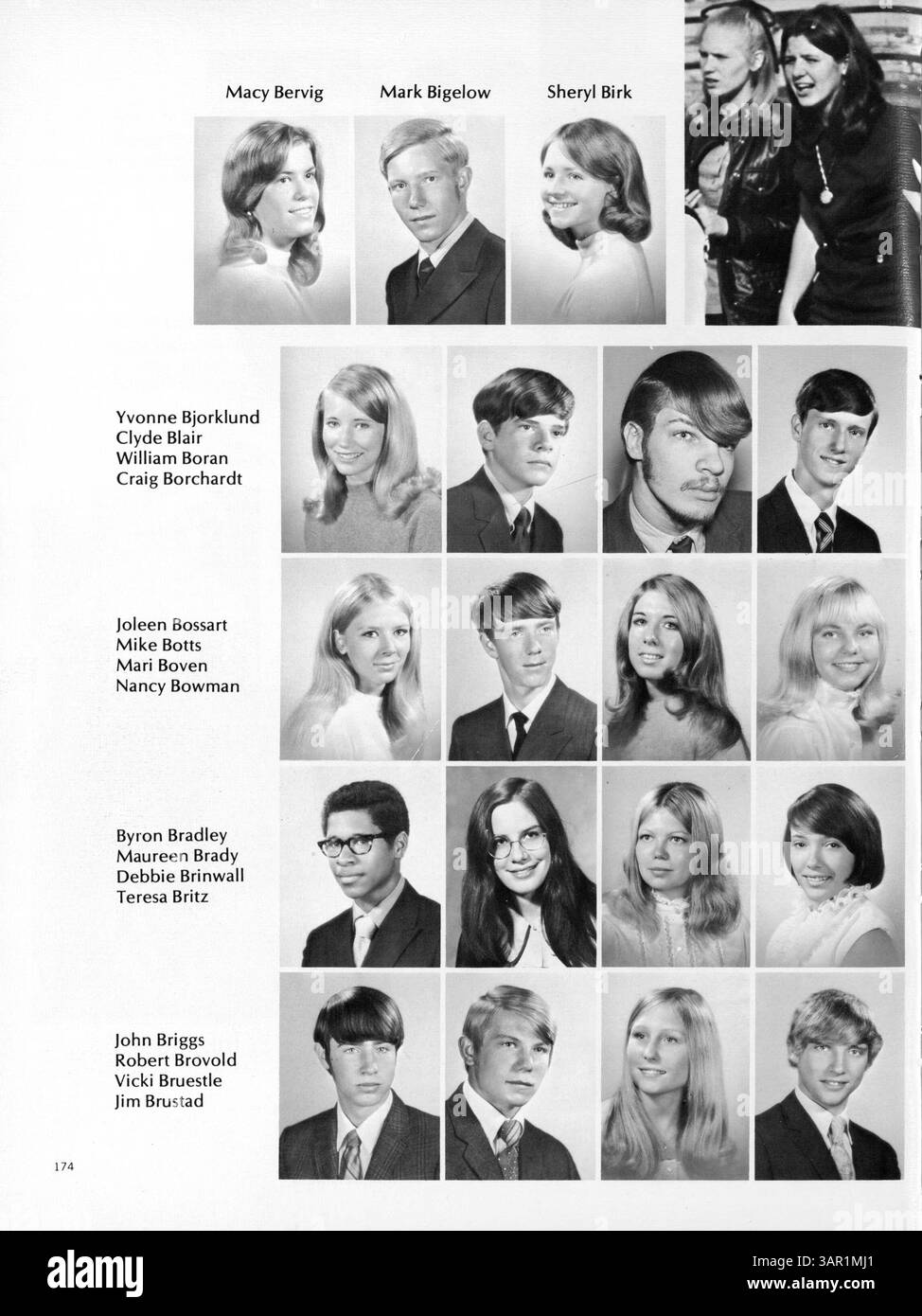 The 1971 Sagamore yearbook from Roosevelt High School records the 1970 ...