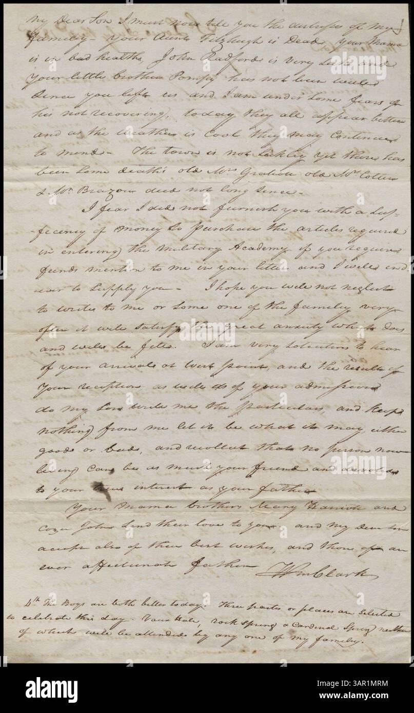 This letter, written and signed by William Clark in St. Louis on July 3 ...