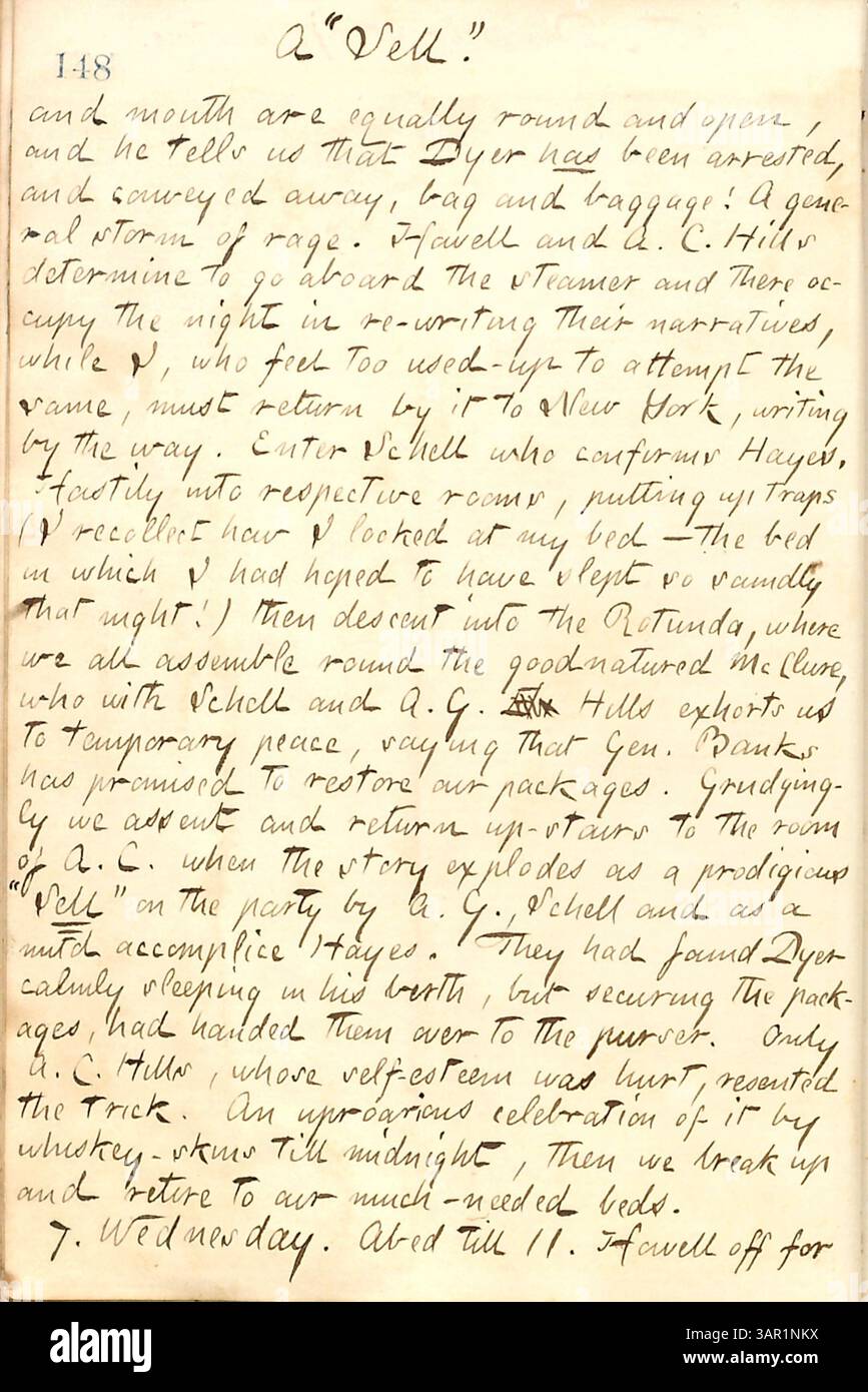 This entry from the Thomas Butler Gunn diaries records an anecdote from ...
