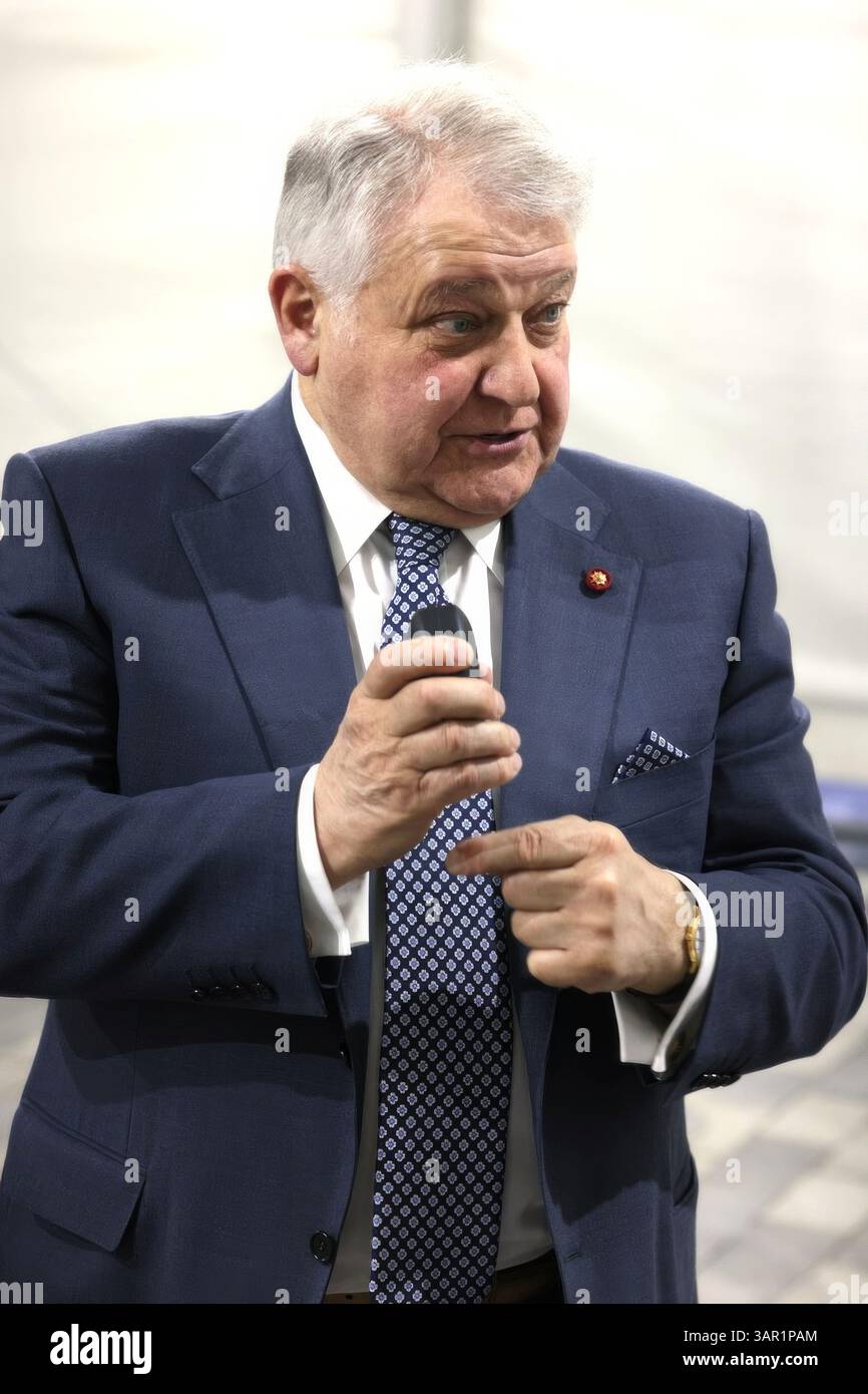 Moscow, Russia. 16th Apr, 2025. Kurchatov Institute President Mikhail ...