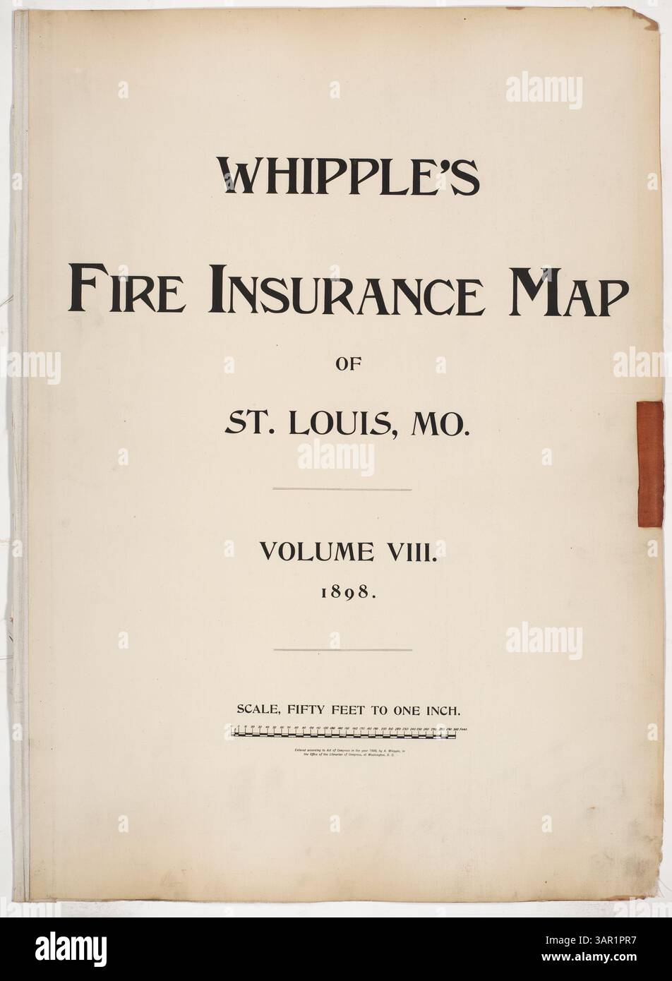 The title page of Whipple's Fire Insurance Map of St. Louis, Missouri ...
