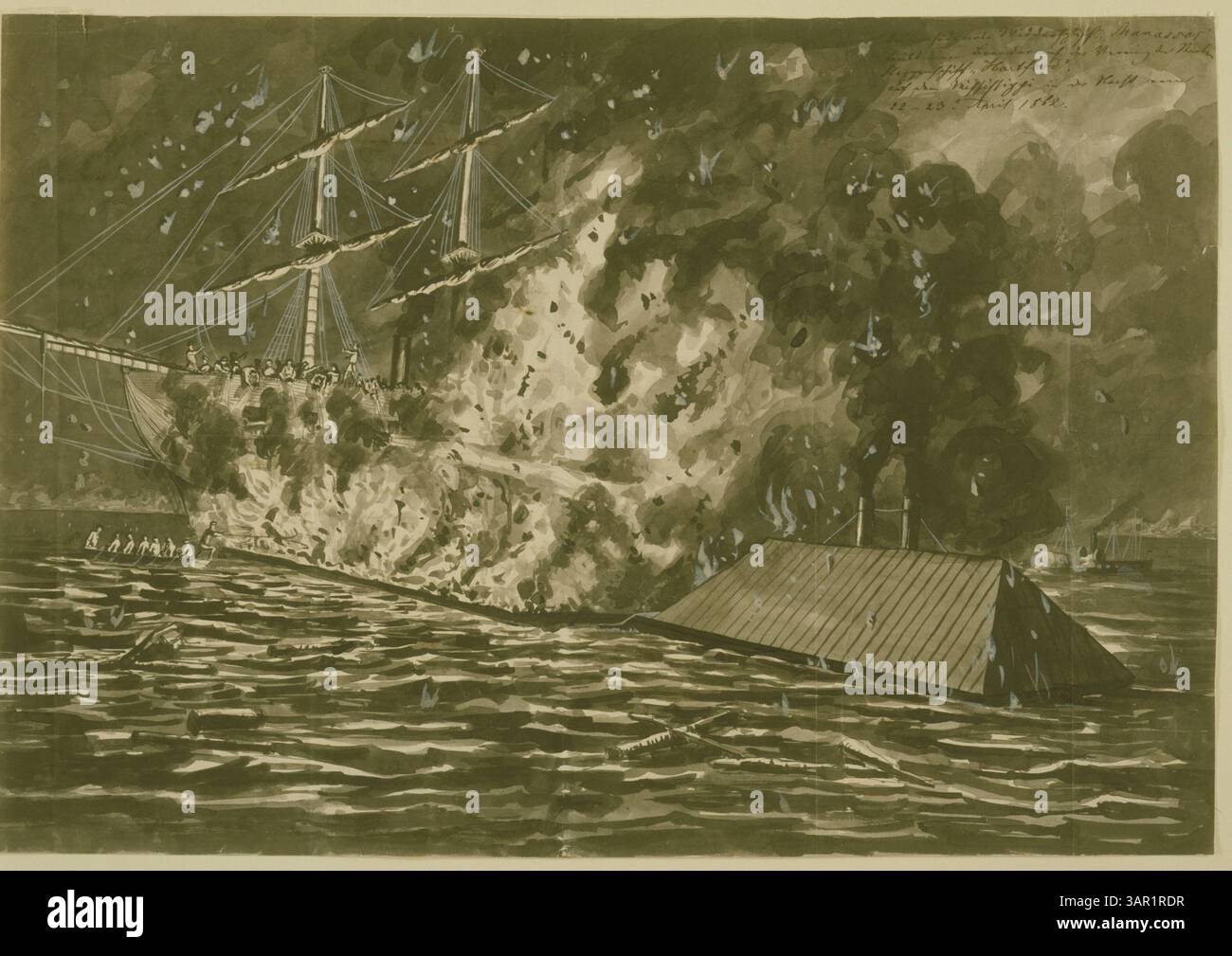 The USS Hartford, Admiral Farragut's flagship, was attacked by the ...