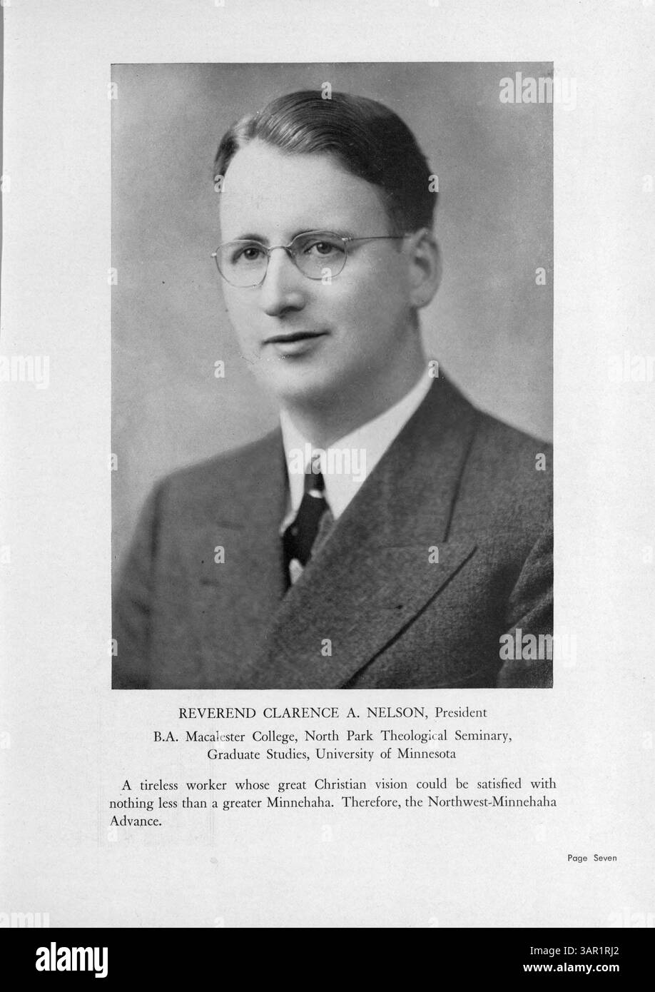 This 1947 yearbook from Minnehaha Academy features students, teachers ...