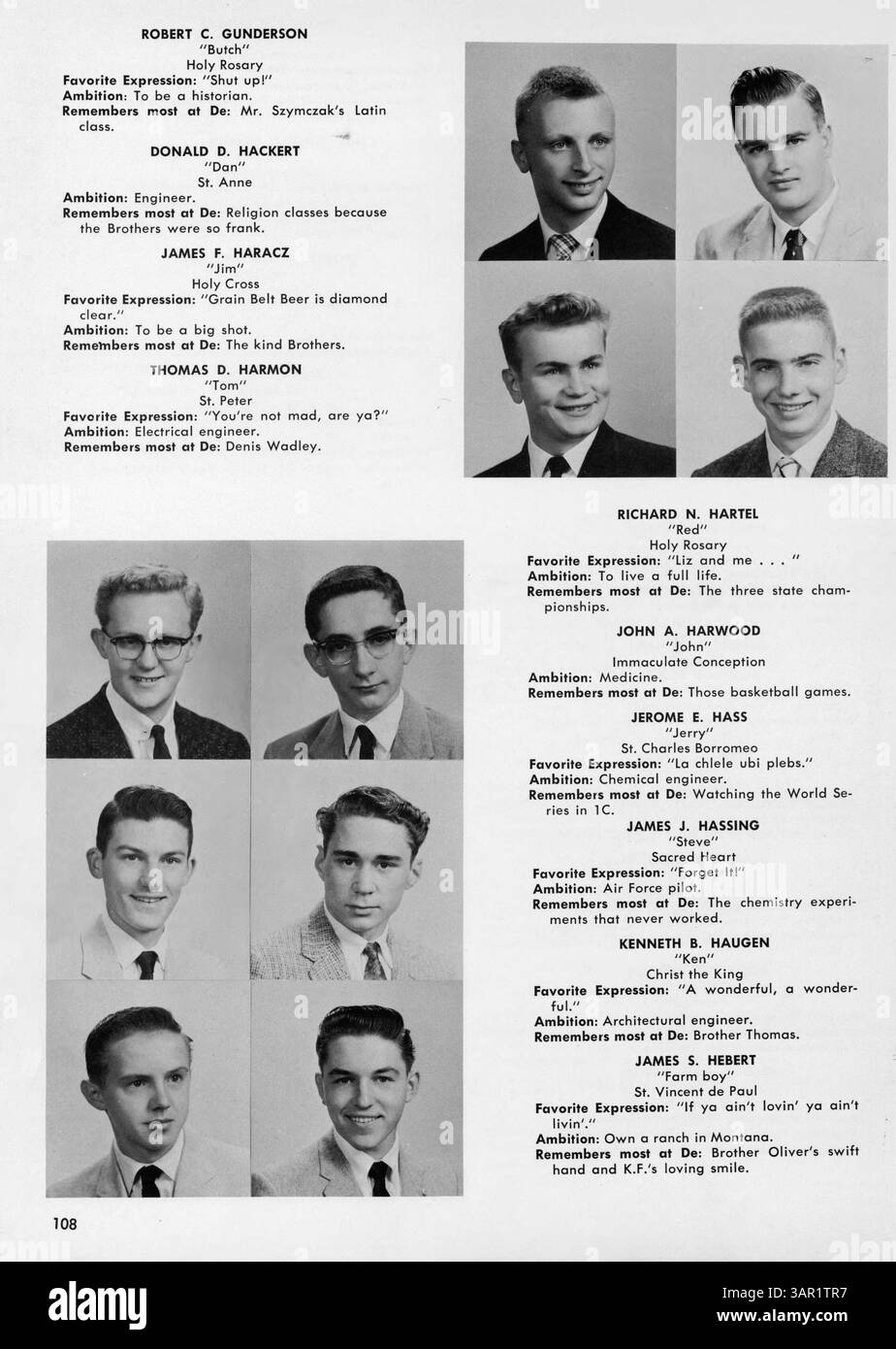 The 1958 De La Salle Yearbook features an overview of student life ...