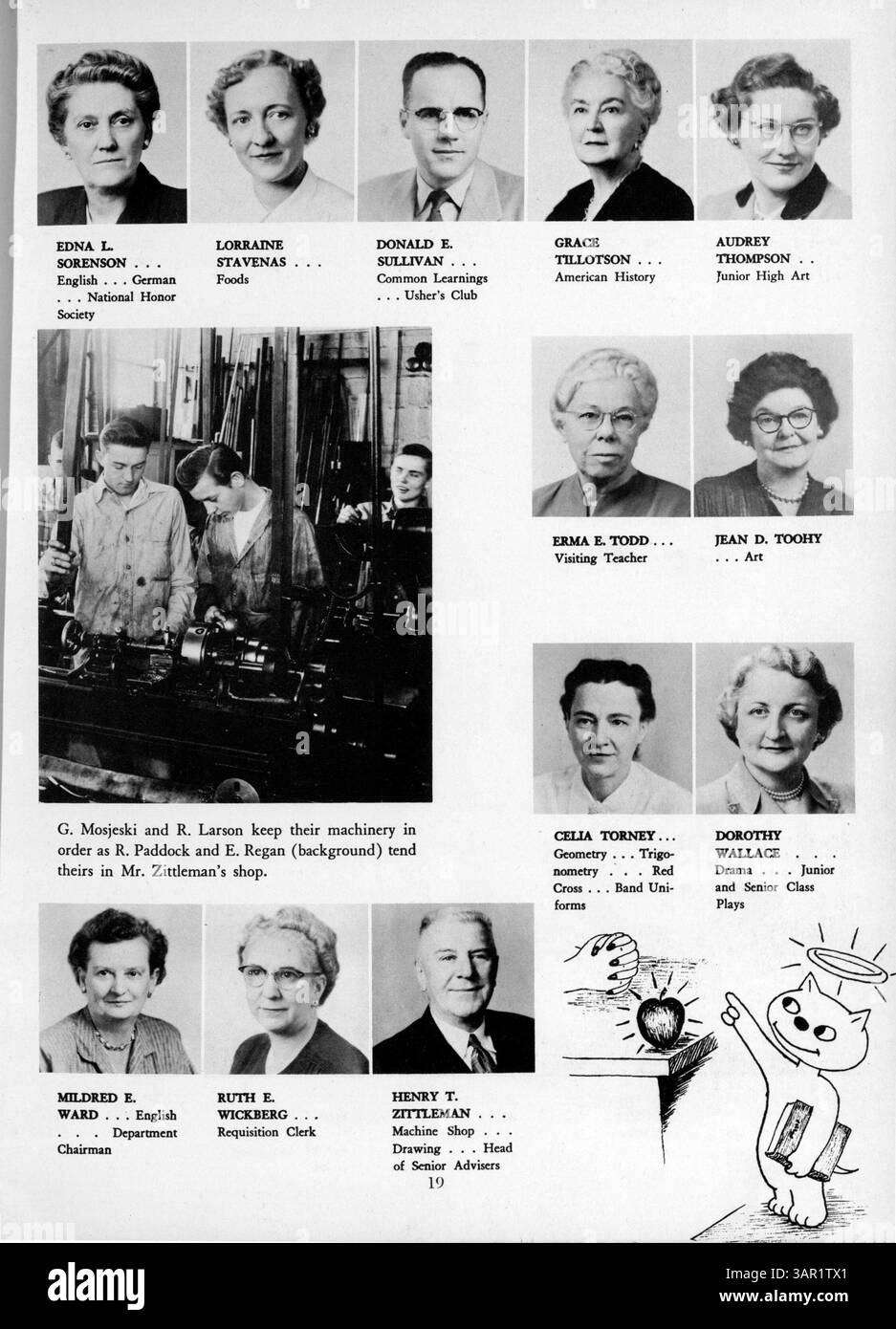 The 1954 Edison High School Yearbook, 'Wizard,' features students ...