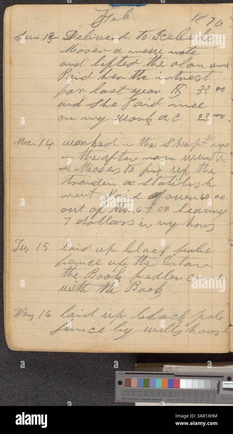 This diary, spanning from October 1873 to November 1877, contains daily ...