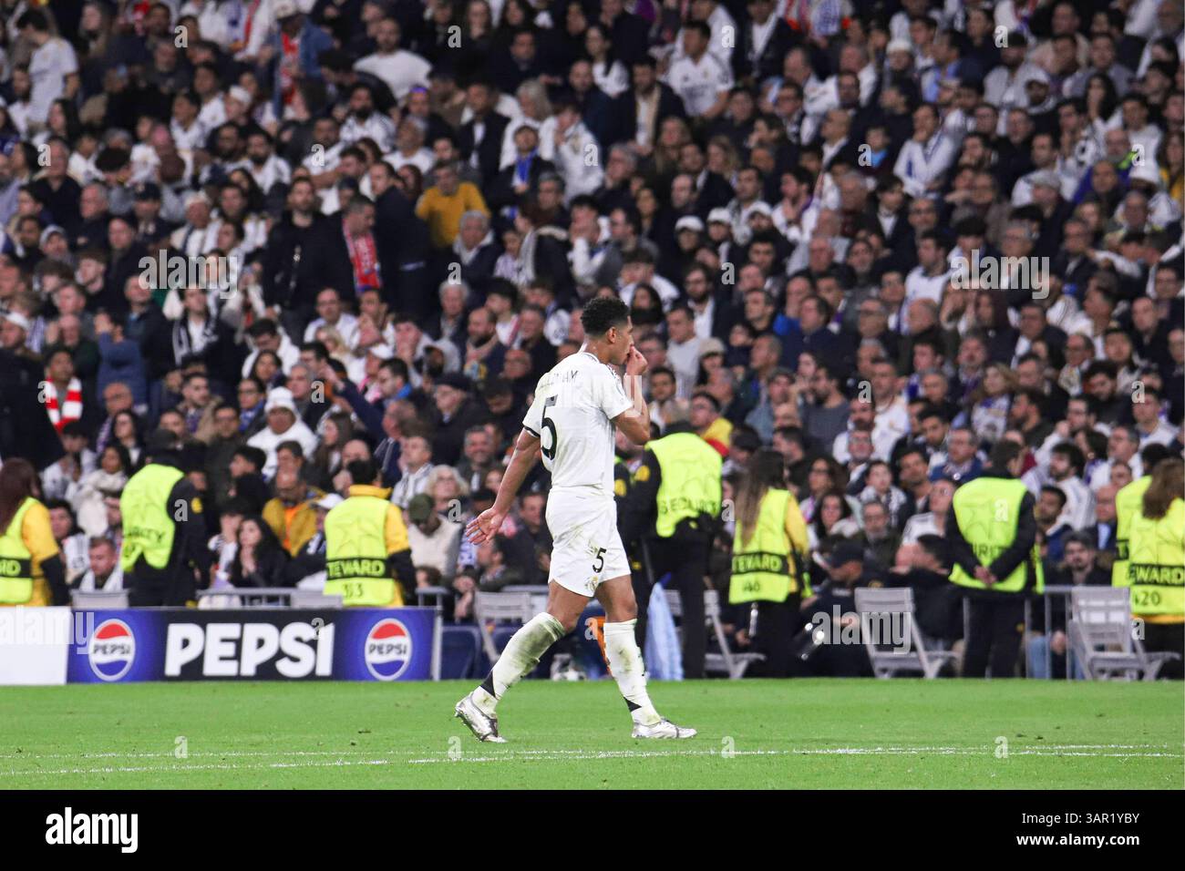 UEFA Champions League soccer match Real Madrid vs Arsenal at Santiago ...