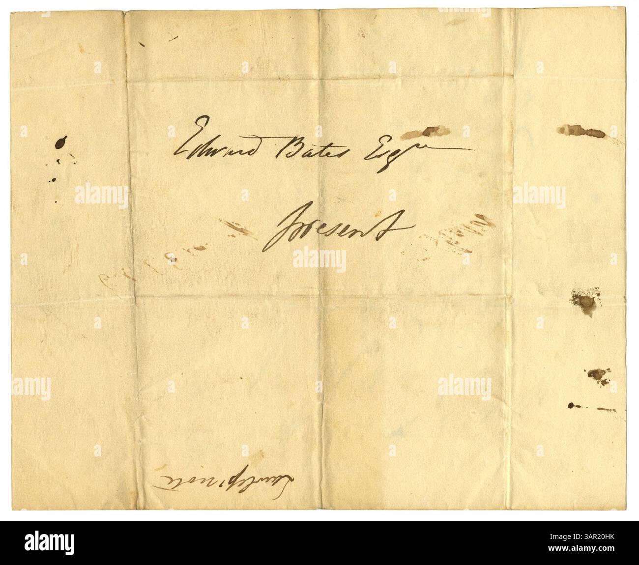 This letter, dated August 18, 1820, from L.E. Lawless to Edward Bates ...