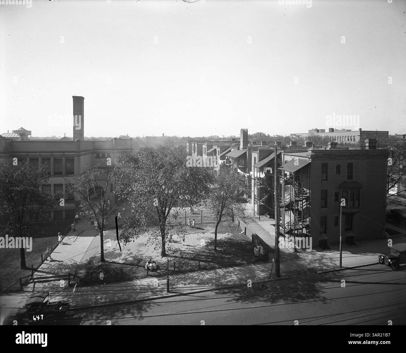 This image shows the Washington School building after its original top ...