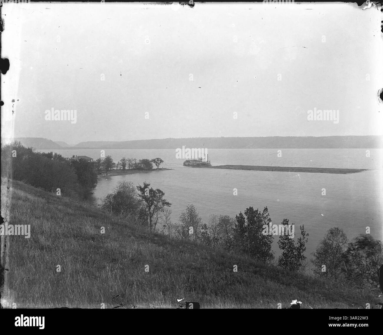 Lake Pepin is a natural lake located in the Mississippi River, seen ...