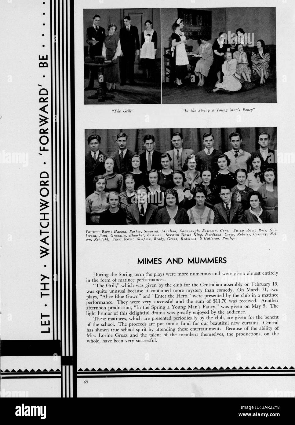 This yearbook from Central High School in 1933 highlights the students ...