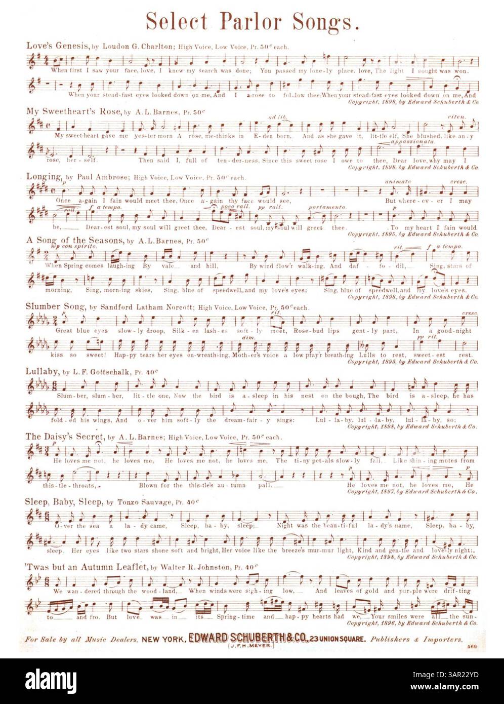 Select parlor songs hi-res stock photography and images - Alamy