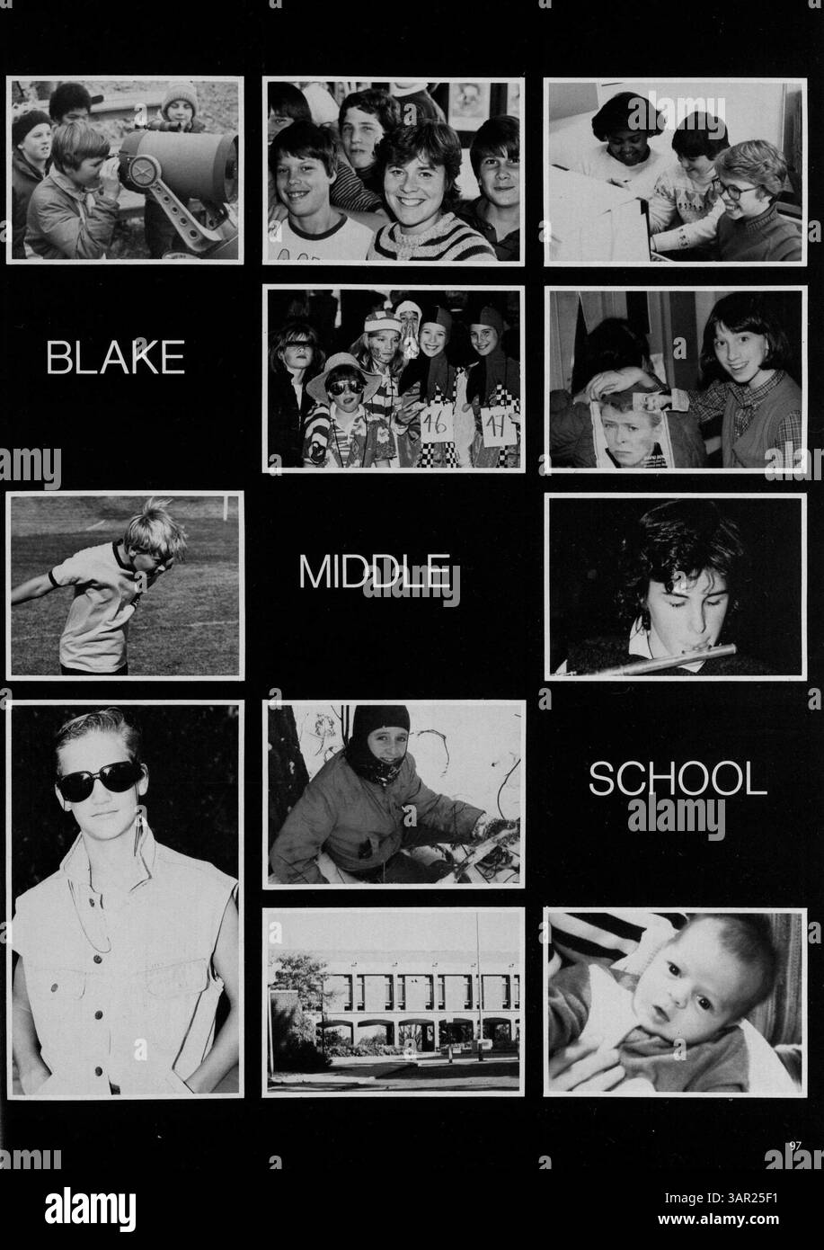The 1984 'Images Eighty Four' yearbook from Blake Middle School captures the activities of ...