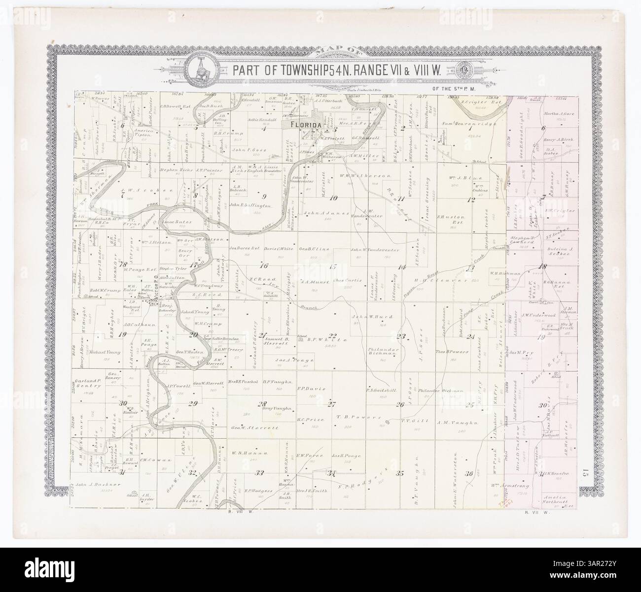 This page from the Standard Atlas of Monroe County, Missouri, displays ...