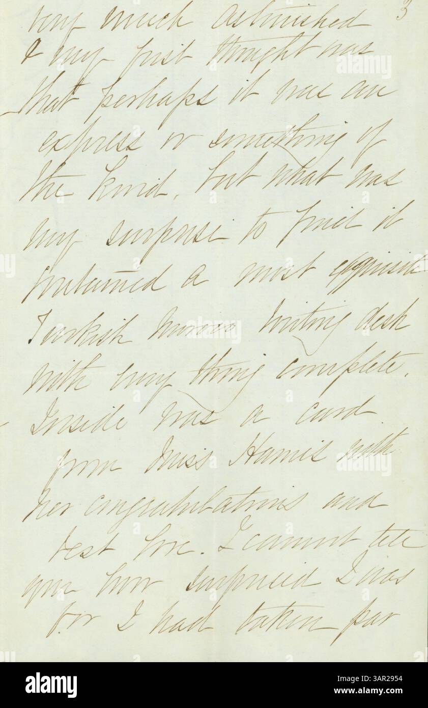 A letter written by Nelly Blow to her mother Miranda Blow, dated April ...