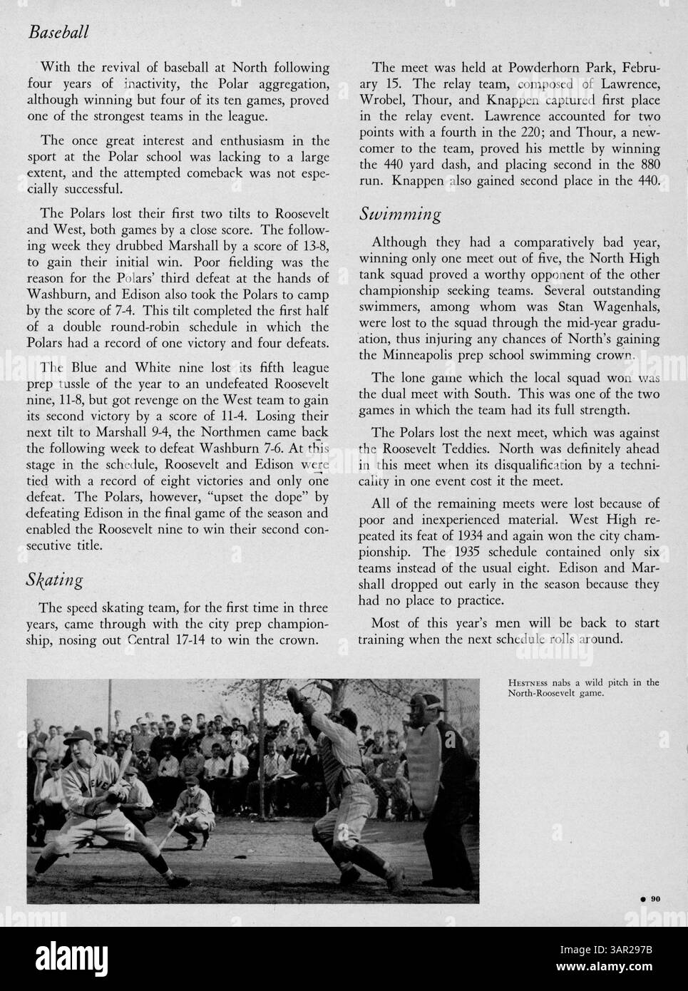 The 1935 'Polaris' Yearbook from North High School records the 1934 ...