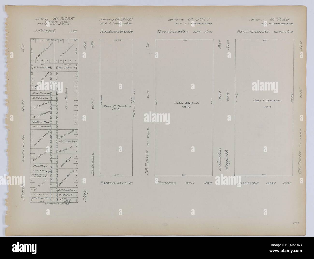 This volume of city block records from 1888-1892, Volume 5, Page 103 ...
