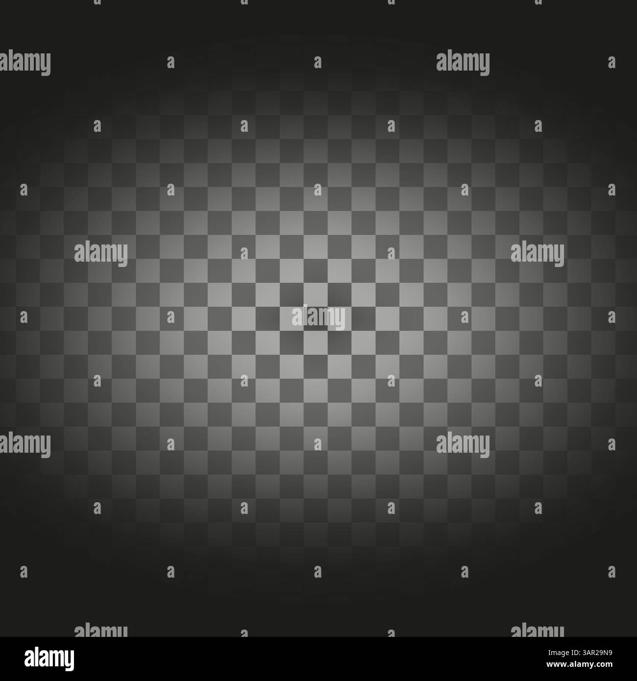 Dark rounded vignette. Checkerboard background. Vector texture detail ...