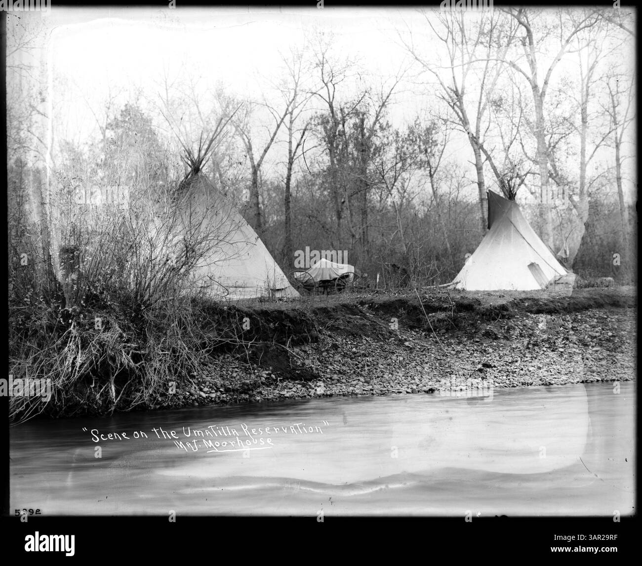 Photograph showing camps on the Umatilla Indian reservation, captured ...