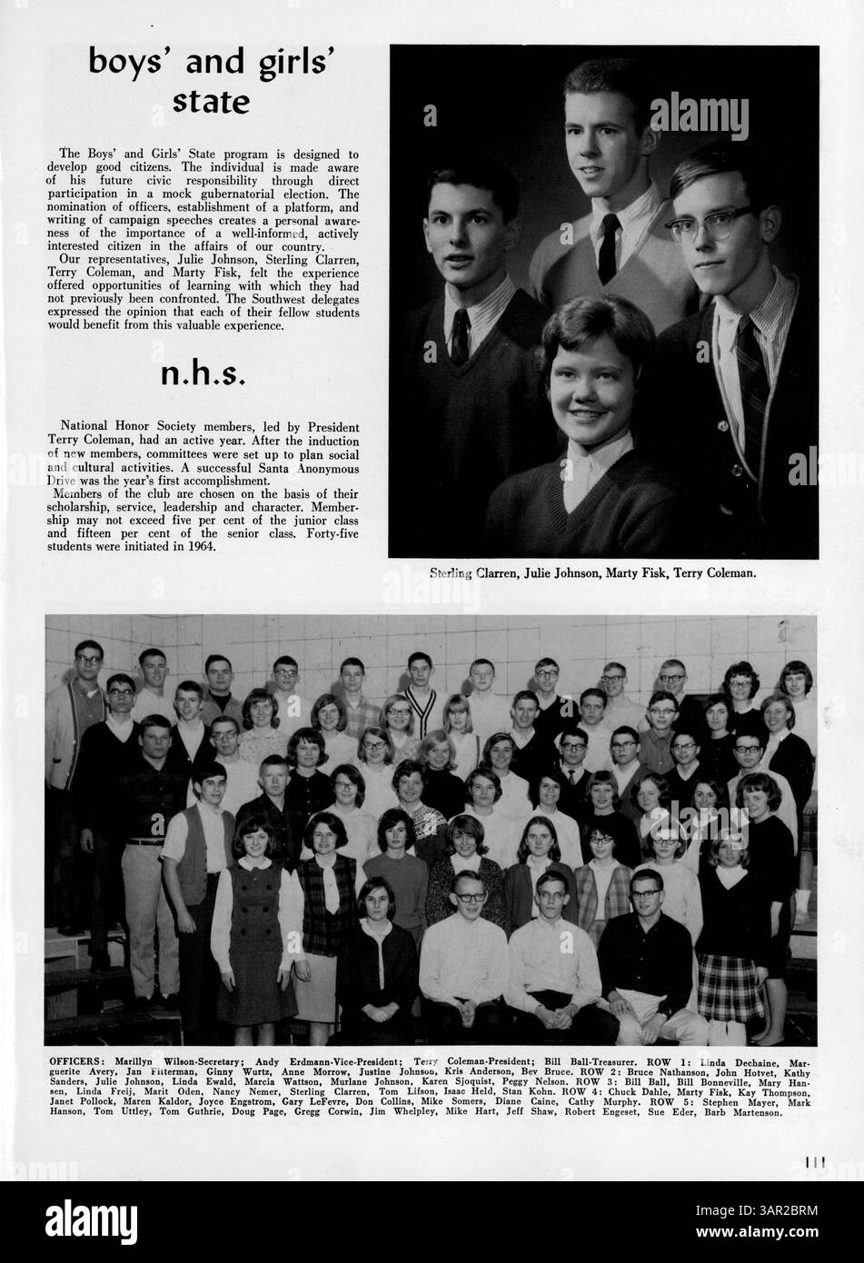 School events from 1964 1965 Black and White Stock Photos & Images - Alamy