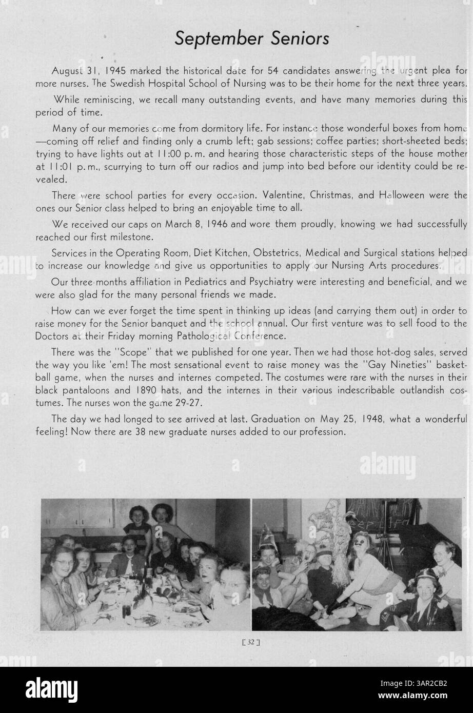 The 1948 yearbook '1948 Vanner' from the Swedish Hospital School of ...