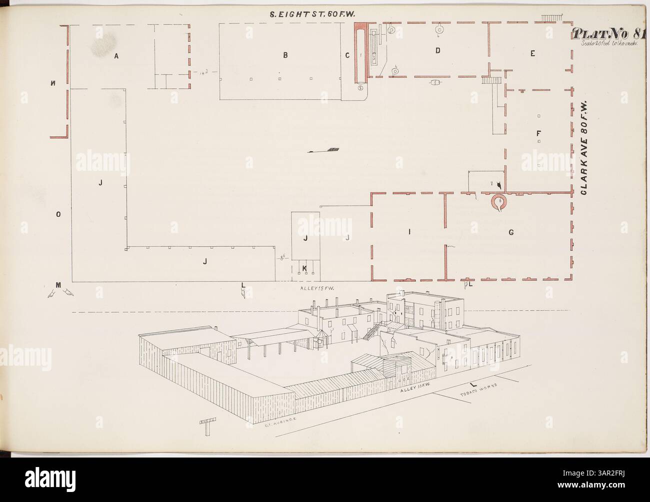 Plat 81 from Whitman Bros. Agricultural Works, illustrated in A. Whipple & Co.’s 1872 insurance ...