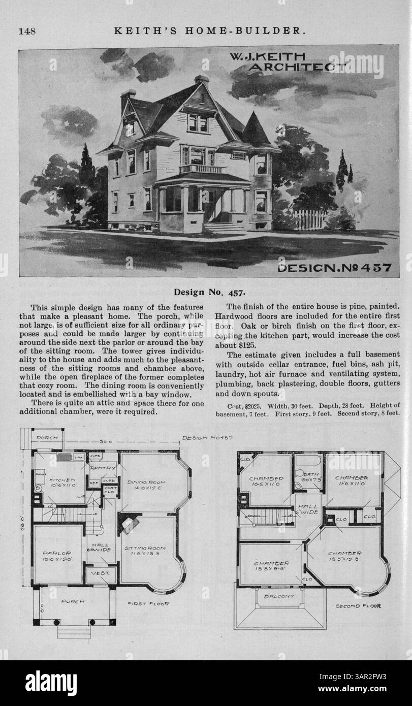 This 1900 issue of Keith's Home-Builder magazine features house designs ...
