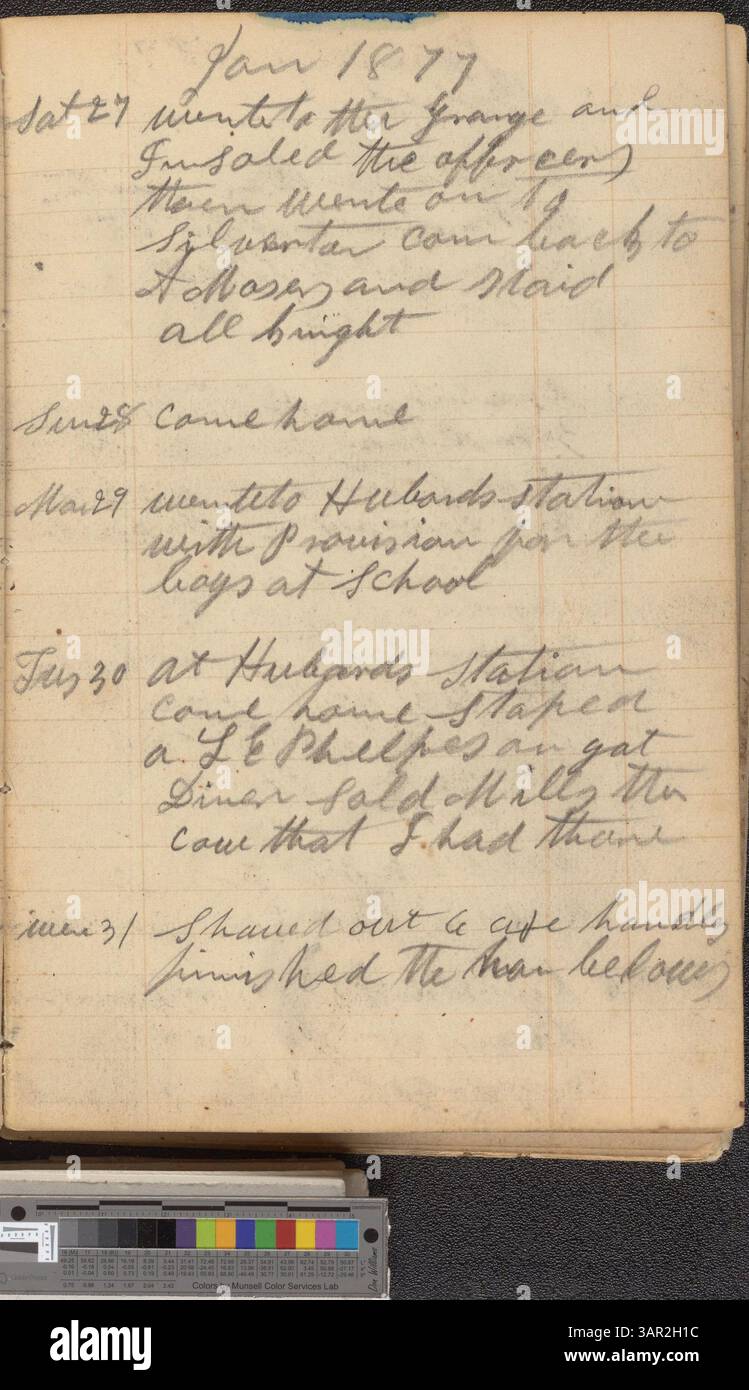 The diary spans October 1873 to November 13, 1877, documenting daily ...