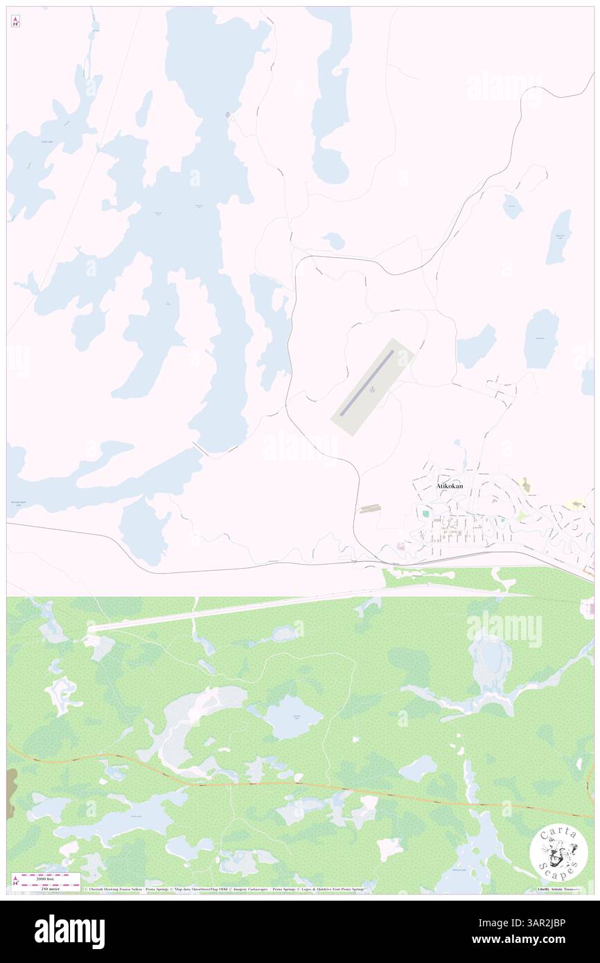 Map of atikokan ontario Cut Out Stock Images & Pictures - Alamy