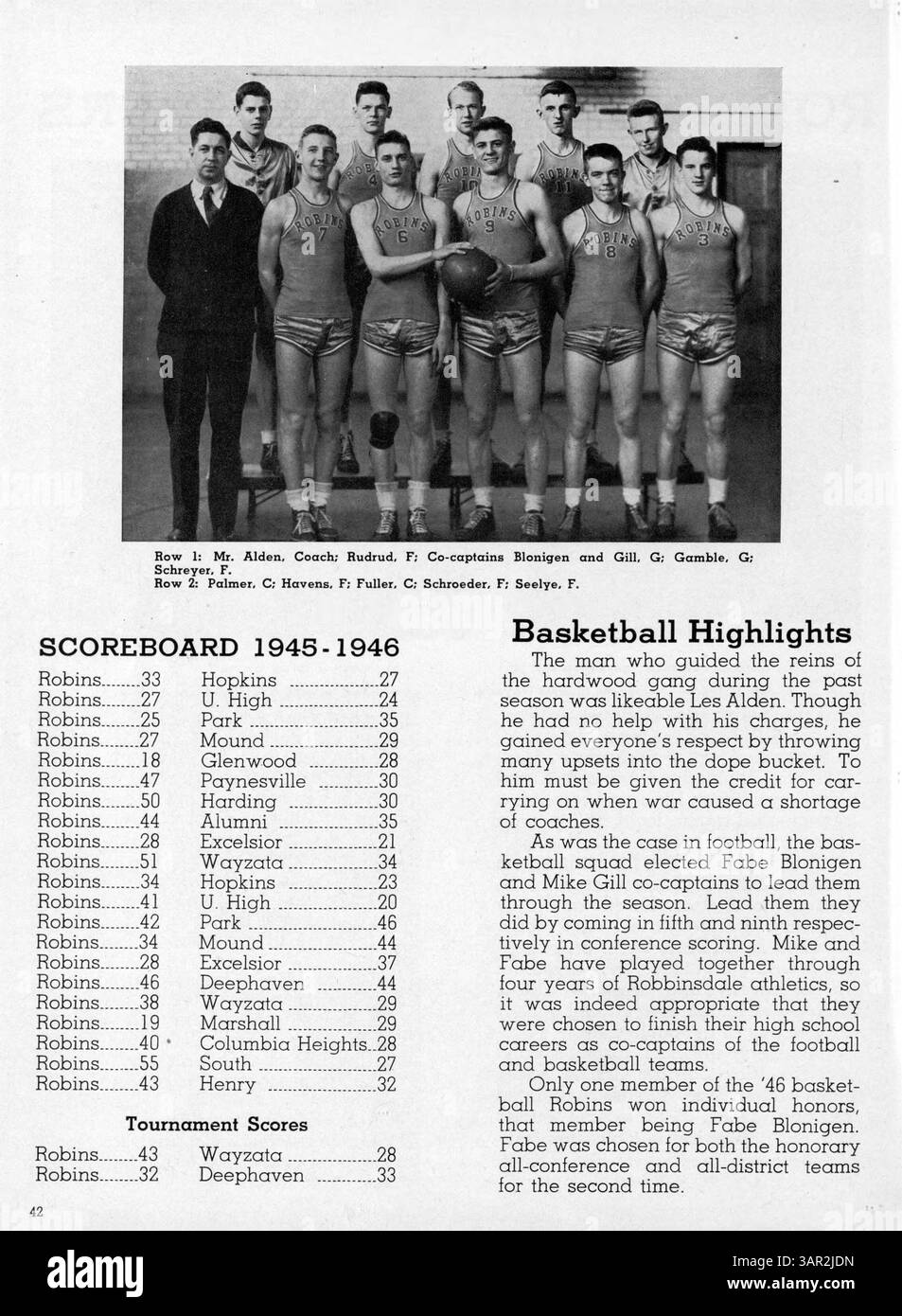 The 1946 Robbinsdale High School Yearbook, 'The 1946 Robin,' documents ...