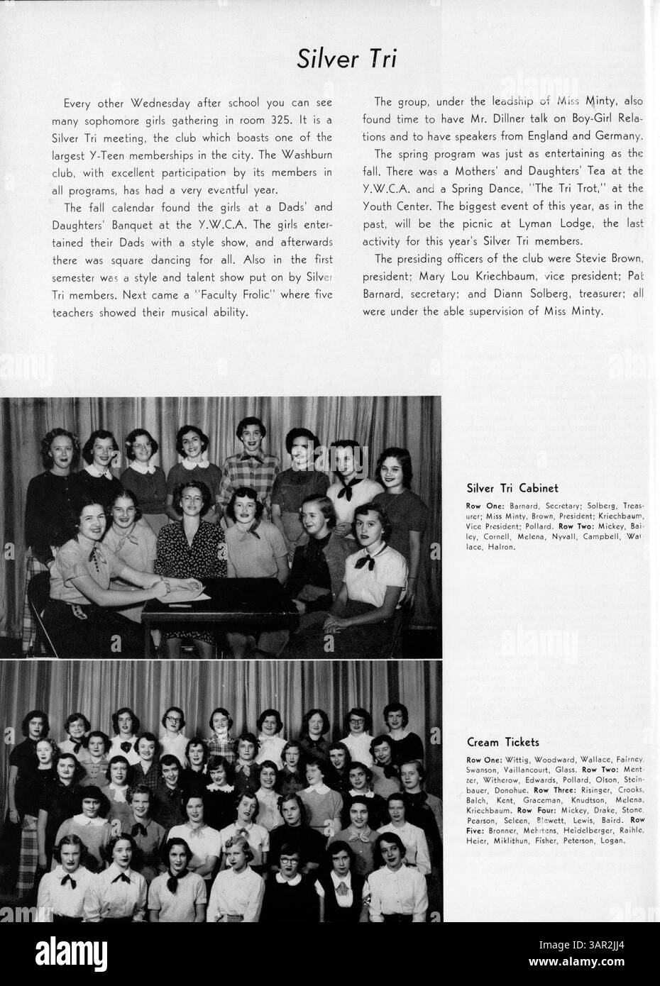 The 1951 Washburn Yearbook captures the students, teachers, clubs ...