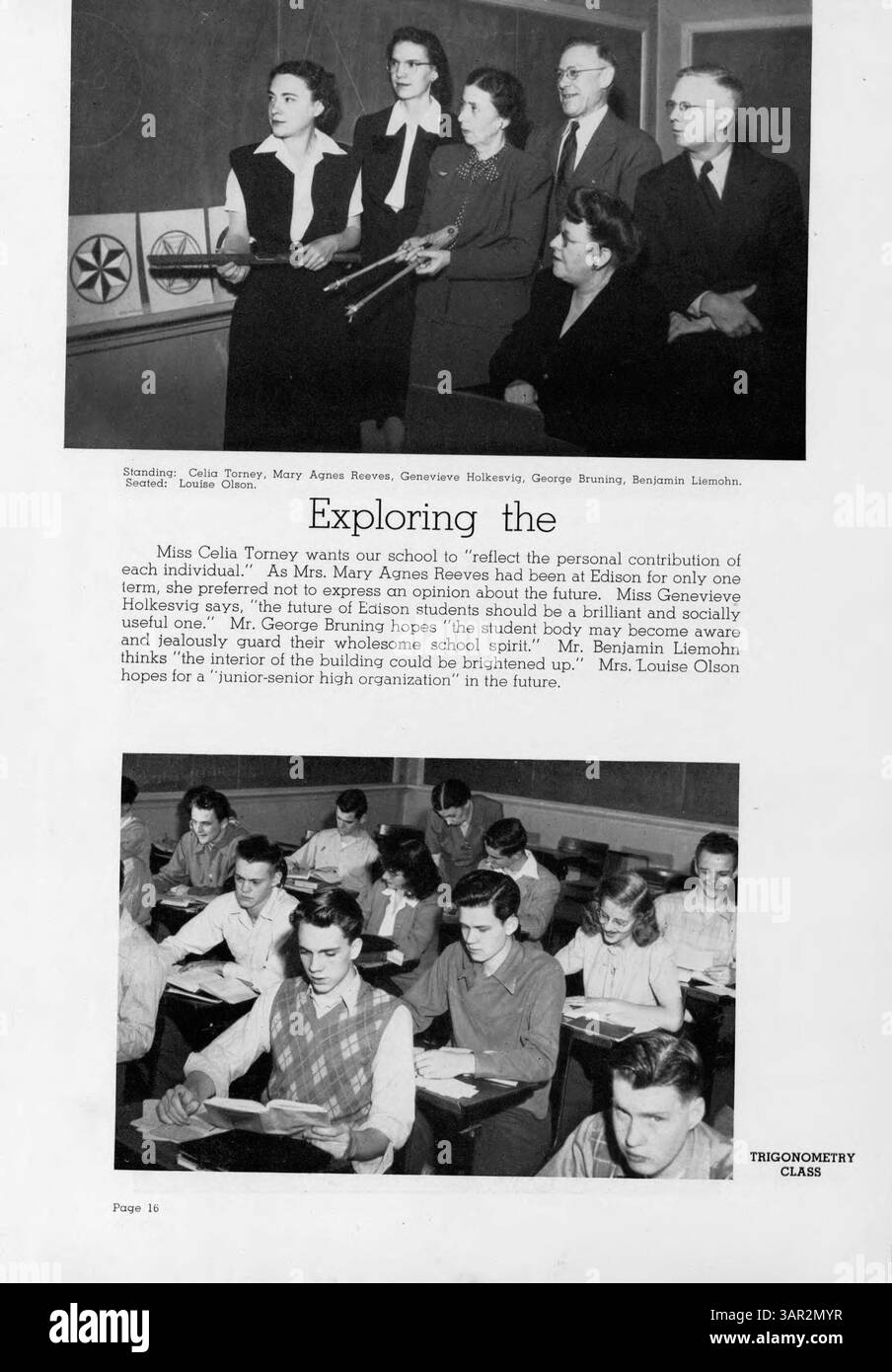 Edison High School's 1947 yearbook, documenting the school year with ...