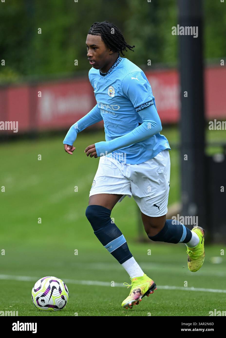 Liverpool, UK. 16th Apr, 2025. Reigan Heskey of Manchester City during ...
