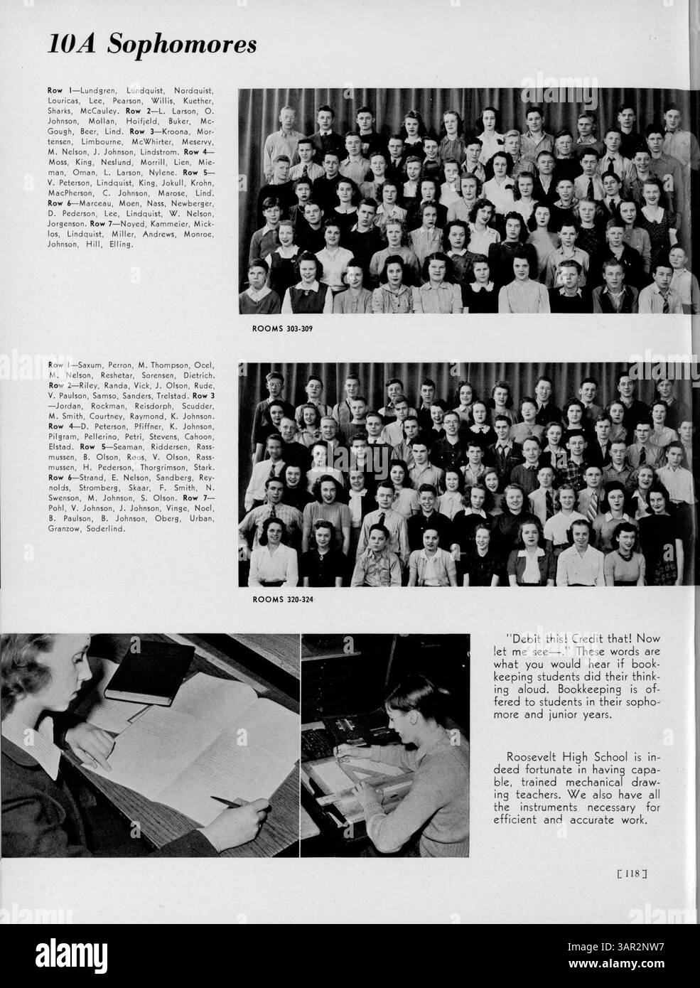 The Sagamore yearbook from Roosevelt High School, published in 1941 ...