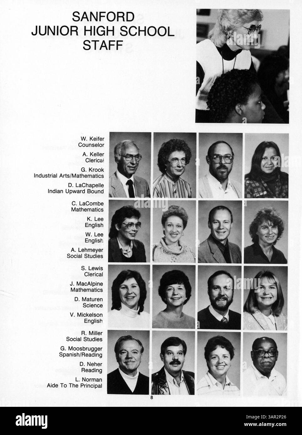 Documenting the events and people of Sanford Jr. High, this 1987 ...