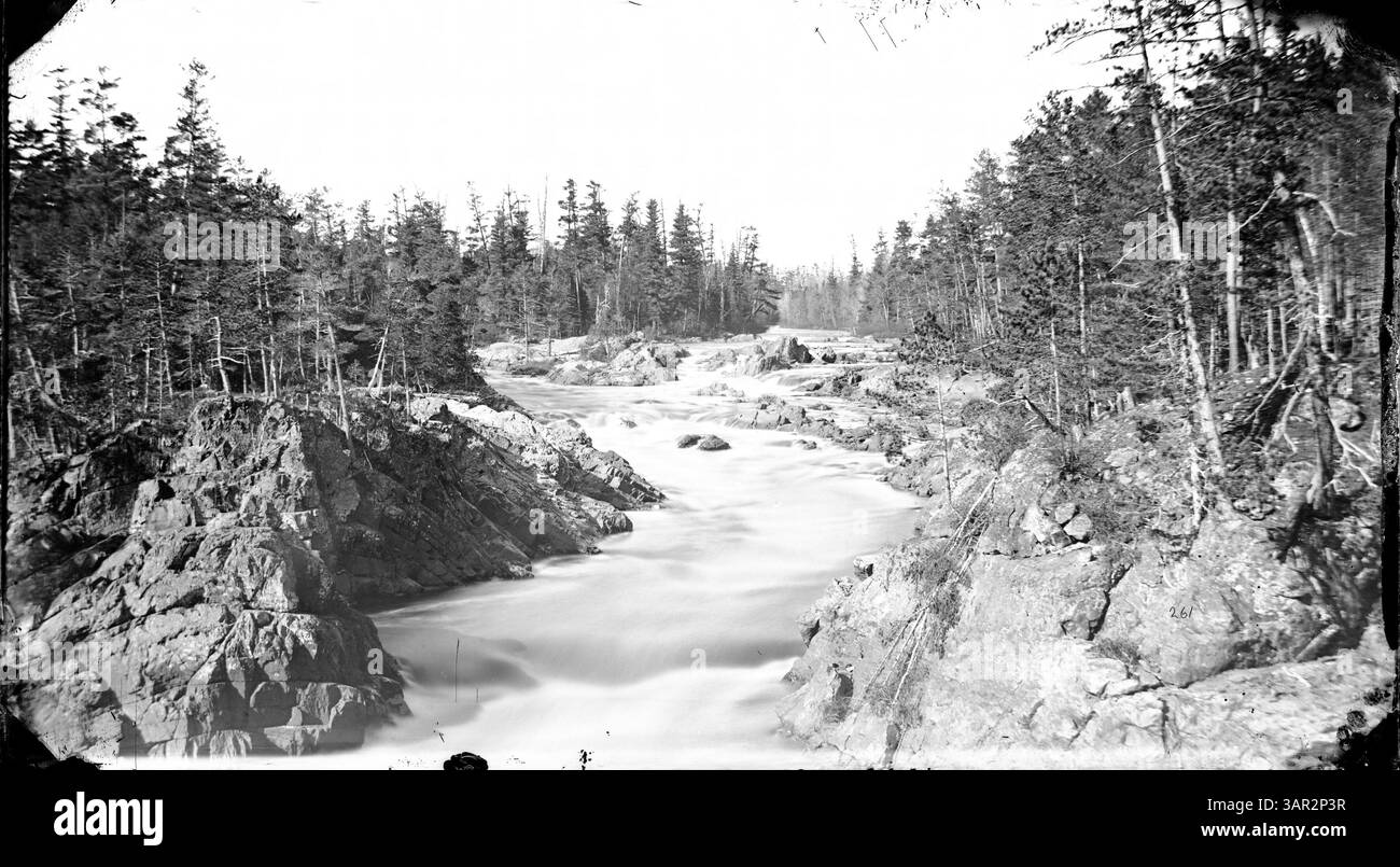 This image depicts the St. Louis River near Thomson, Minnesota ...