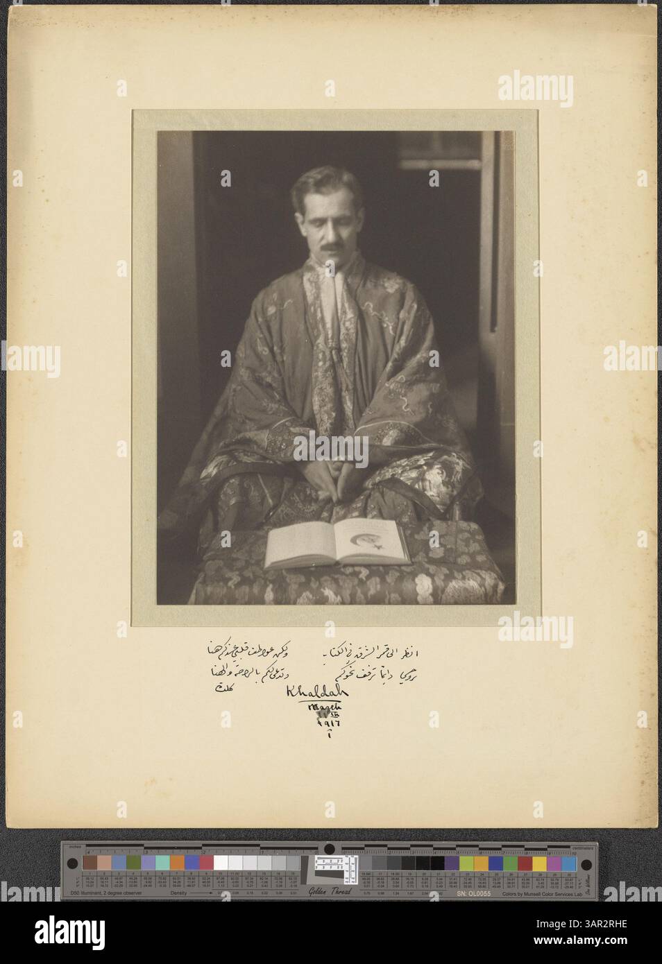 Photograph of Khalil Gibran, from the Doris Ulmann collection, showing ...