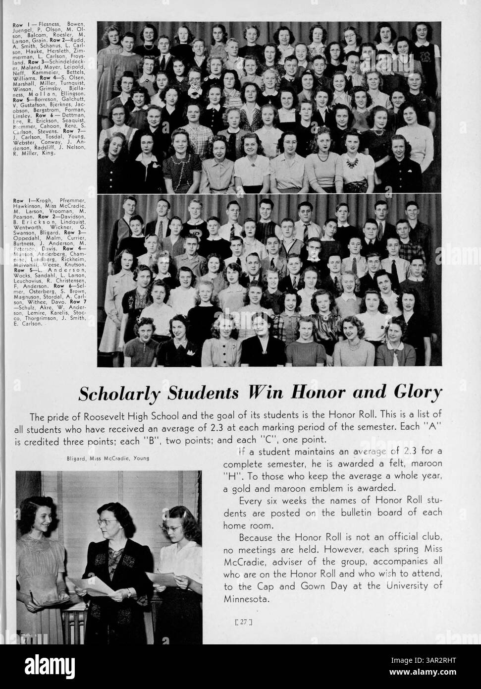 The 1941 Sagamore yearbook from Roosevelt High School highlights key ...