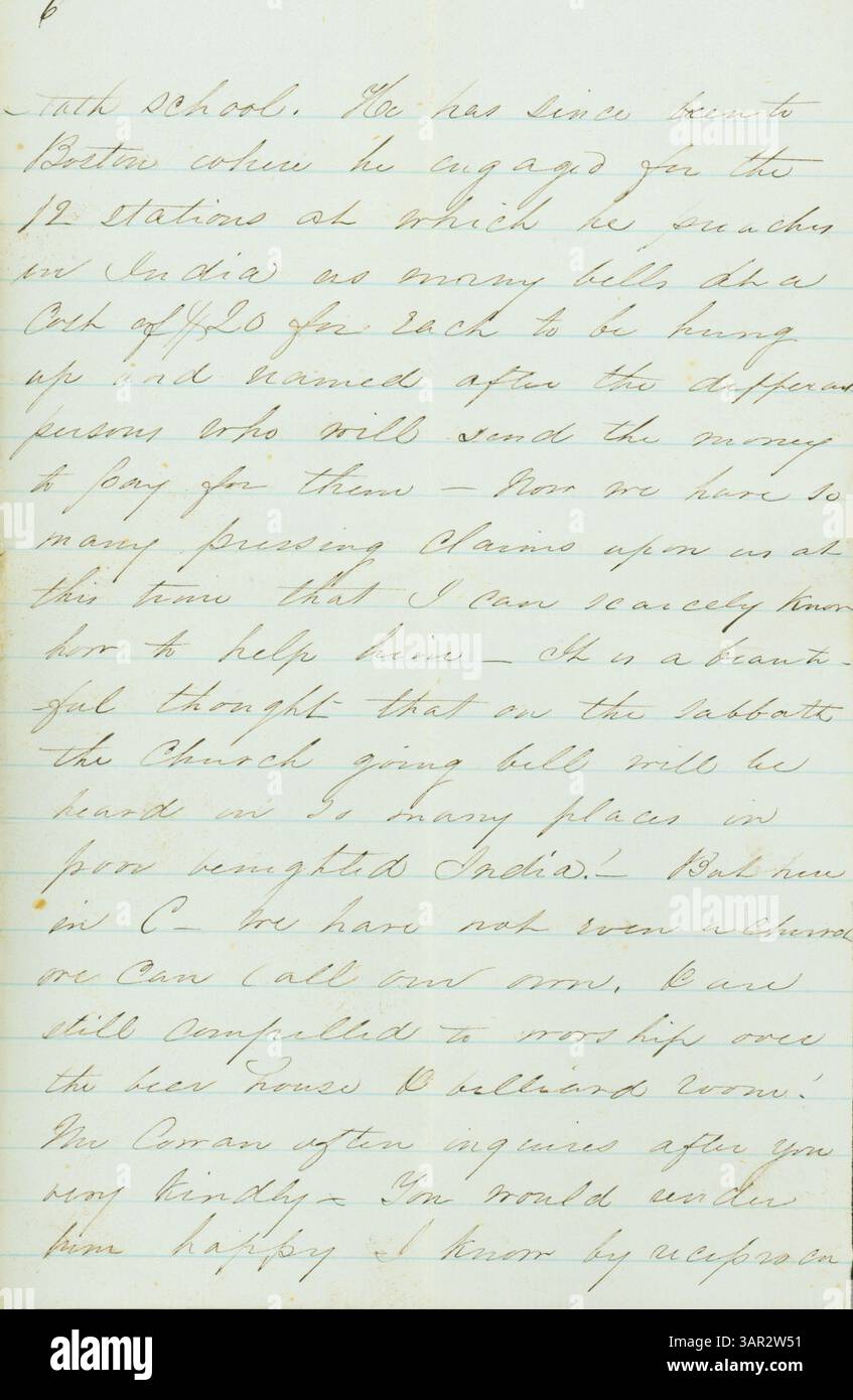 A letter from Minerva Blow to her daughter Susie Blow, dated February ...