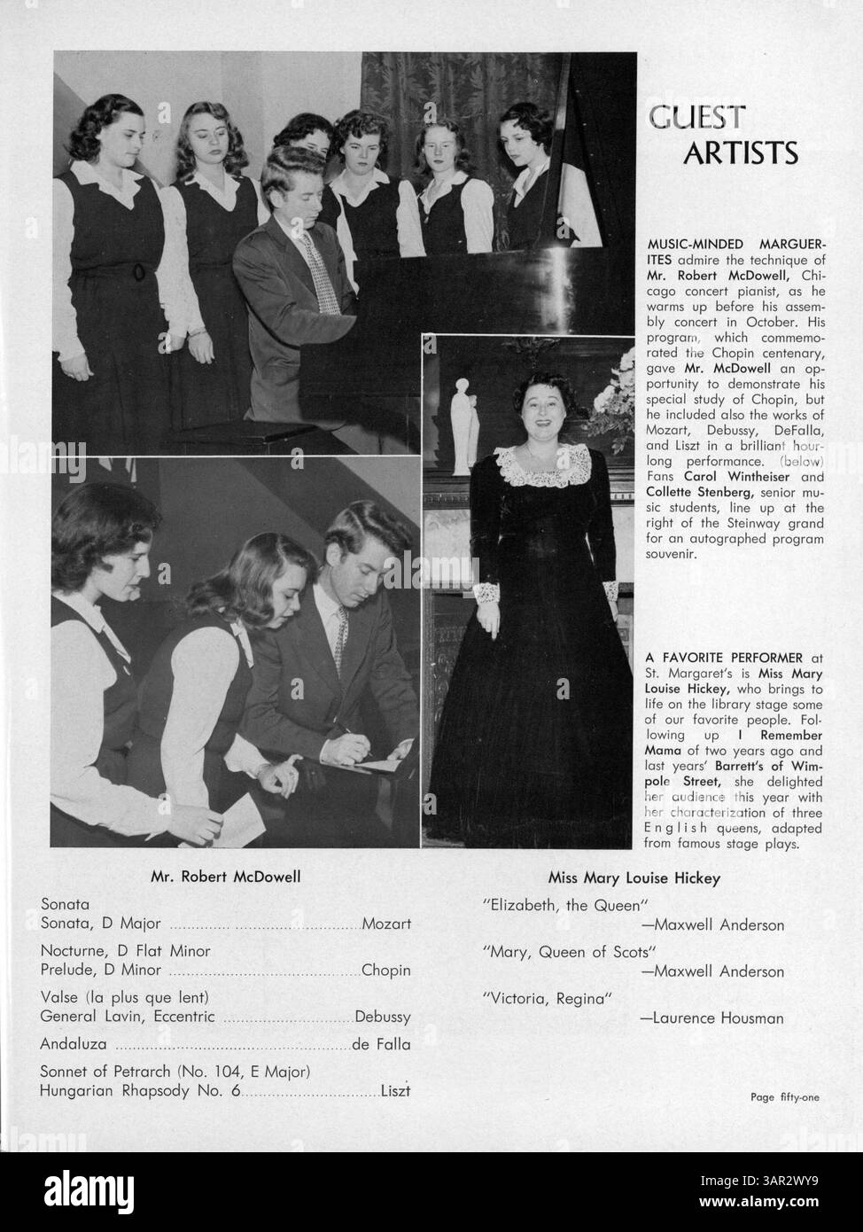 The 1950 yearbook from St. Margaret's Academy, titled Dayesye 1950 ...
