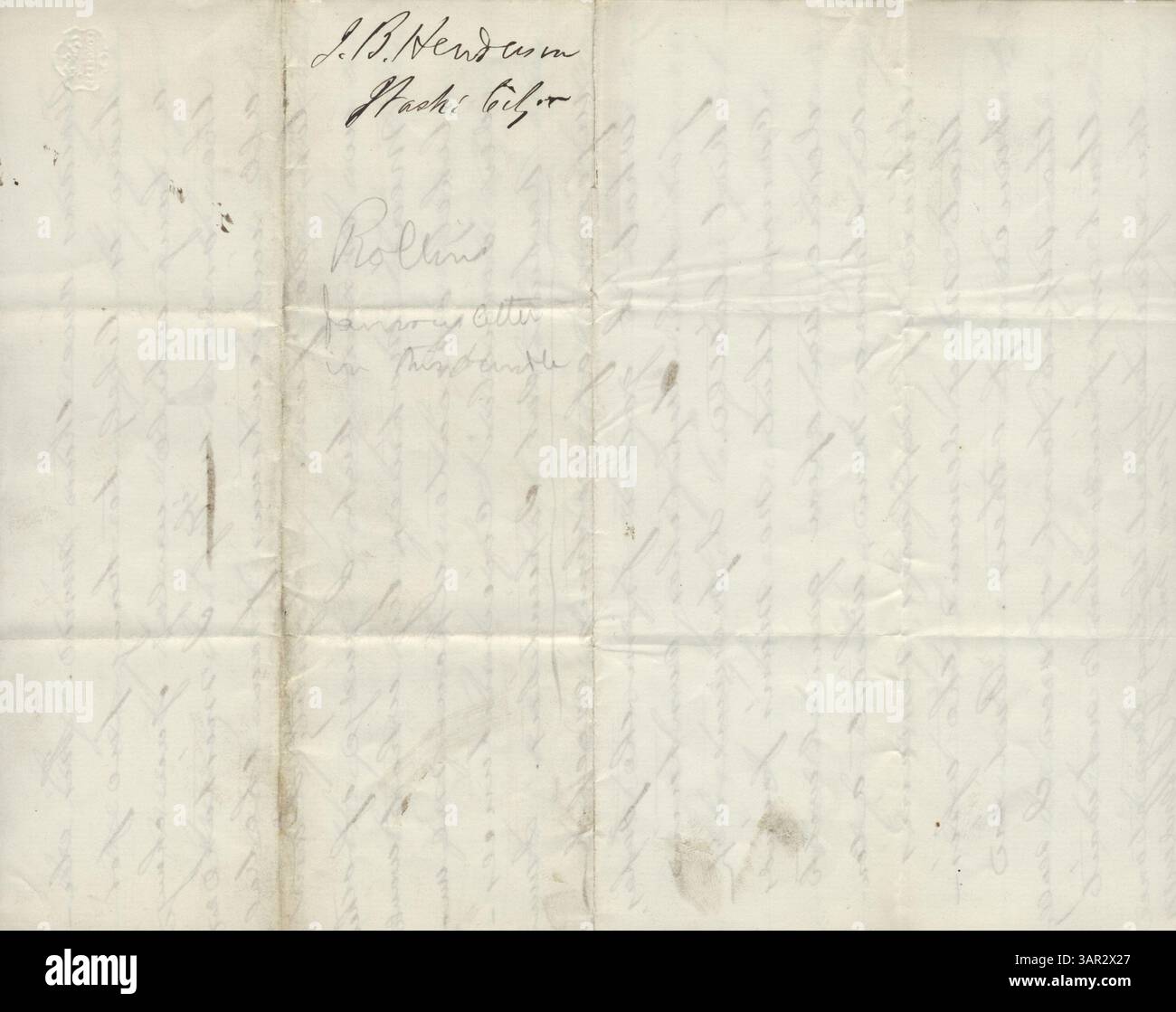 J.B. Henderson’s letter to James Broadhead from Washington discusses ...