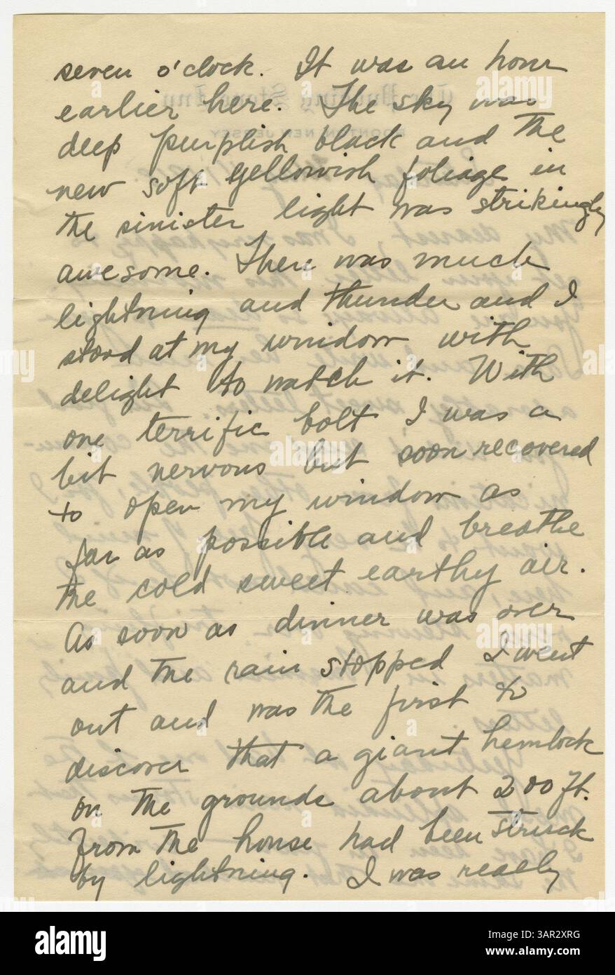 Sara writes to Ernst Filsinger from Boonton, New Jersey, describing a ...